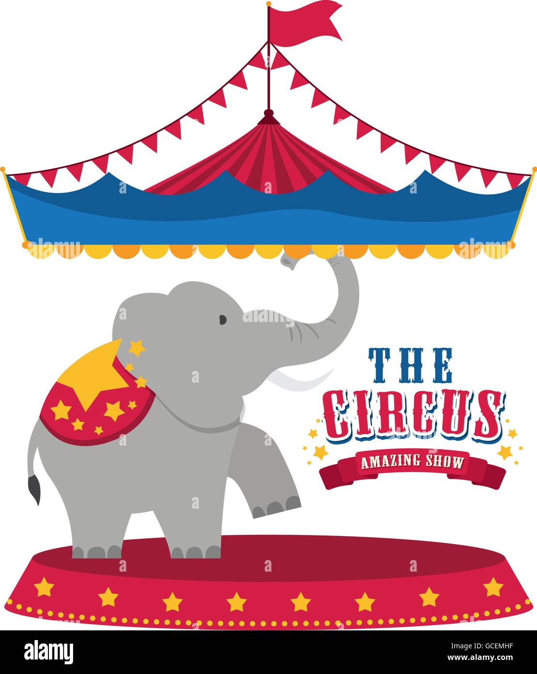 Elephant icon. Circus and Carnival design. Vector graphic Stock Vector ...