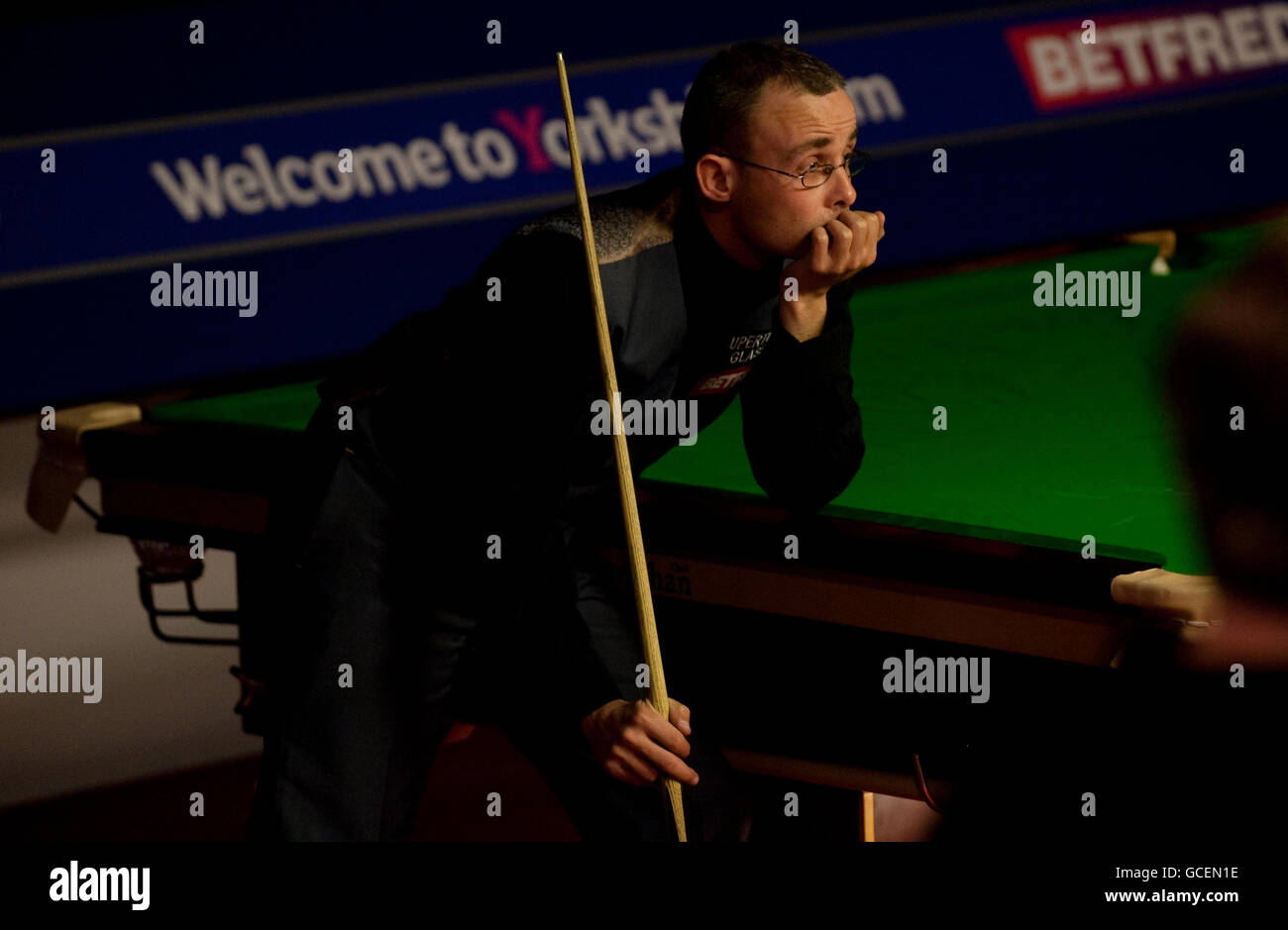 Martin Gould looks on during the Betfred.com World Snooker ...