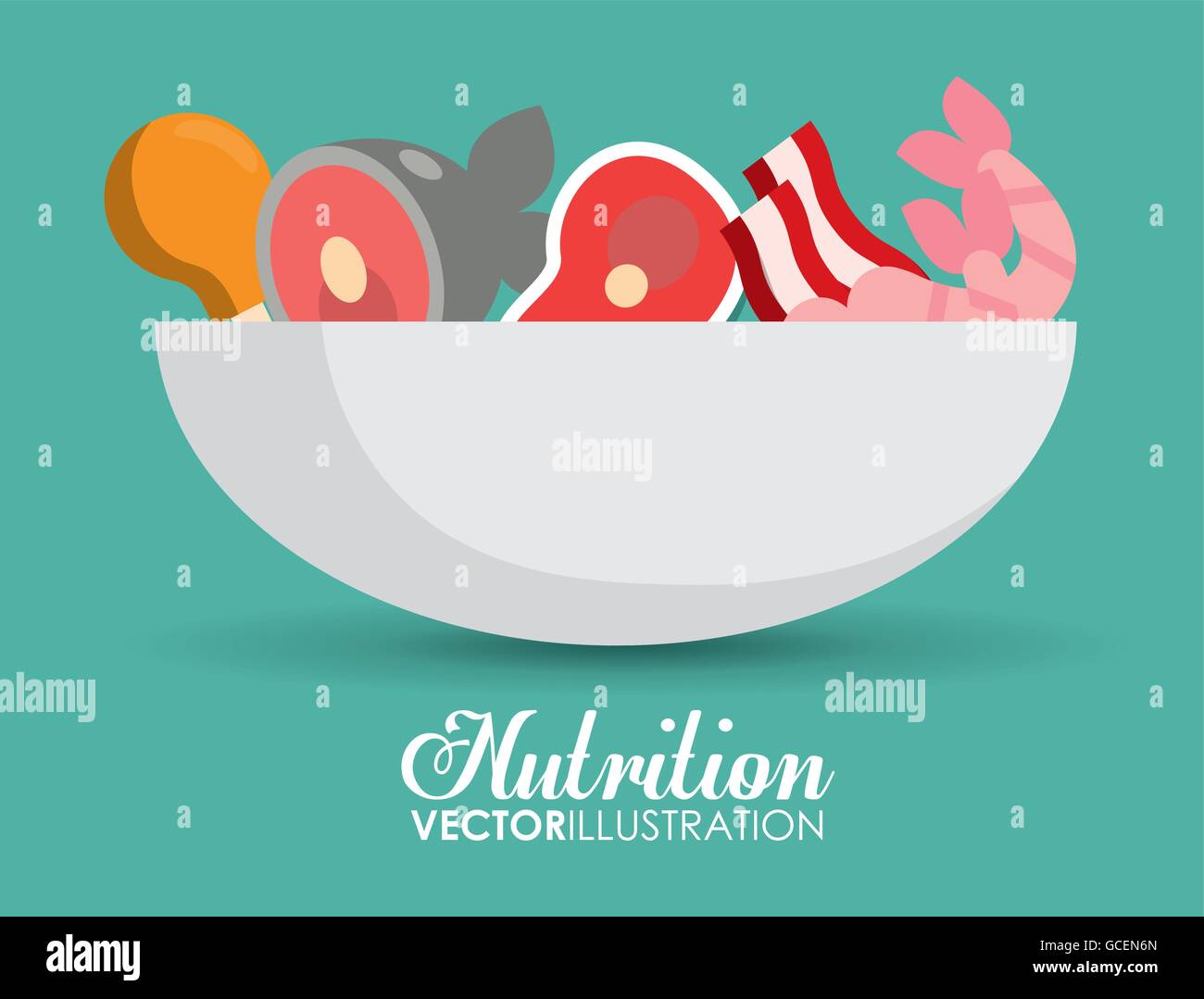 Food icon set. Nutrition and Organic design. Vector graphic Stock ...