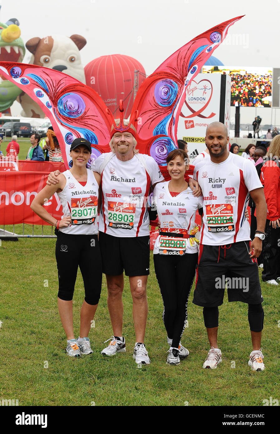 Michelle Heaton, Richard Branson, Natalie Imbruglia and Ricky Whittle ...