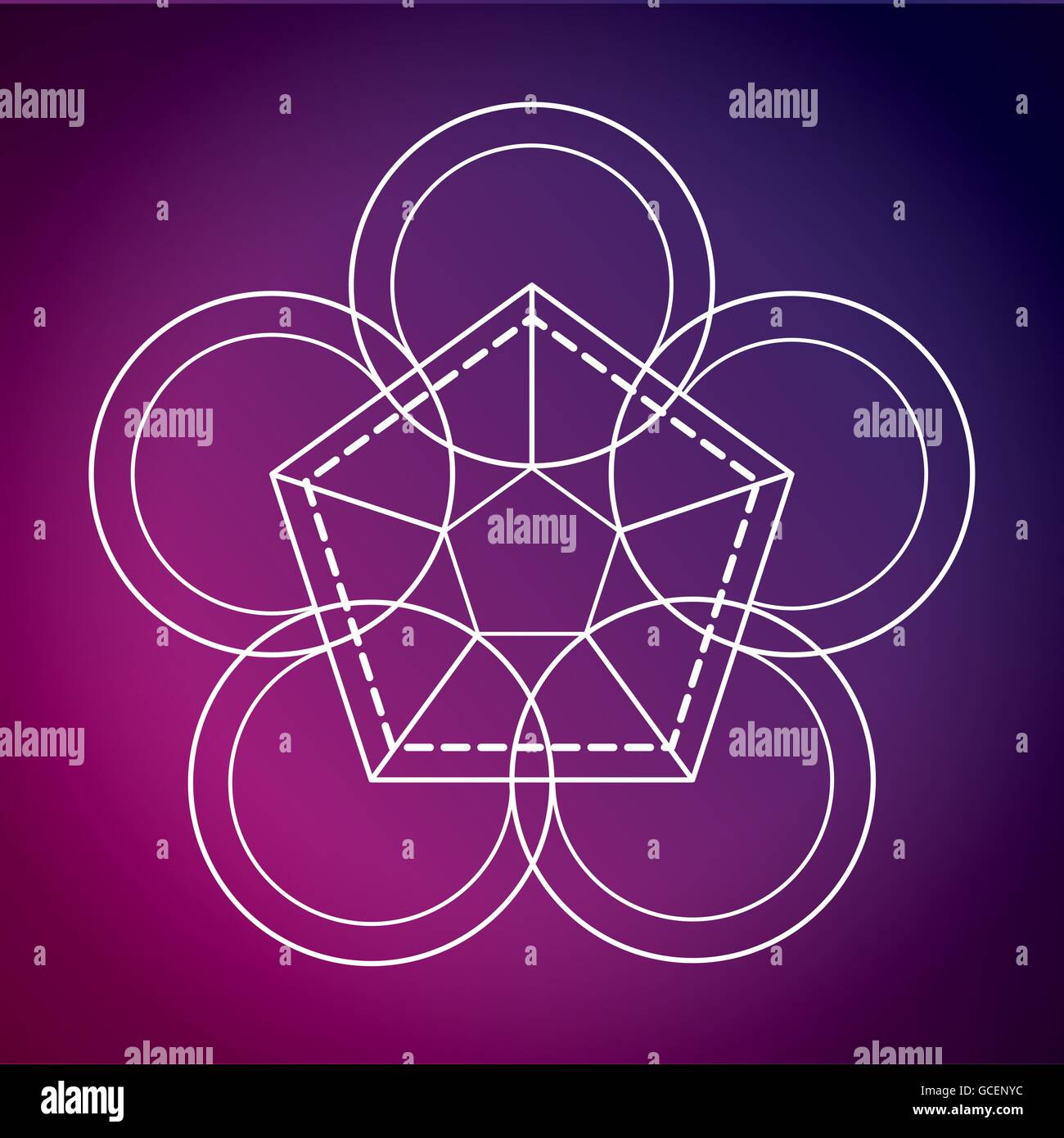 Sacred geometry icon. White Shape design. Vector graphic Stock Vector ...