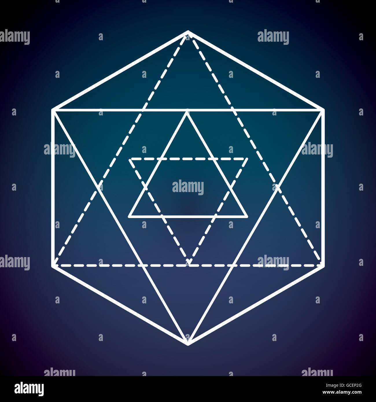 Sacred geometry icon. White Shape design. Vector graphic Stock Vector ...