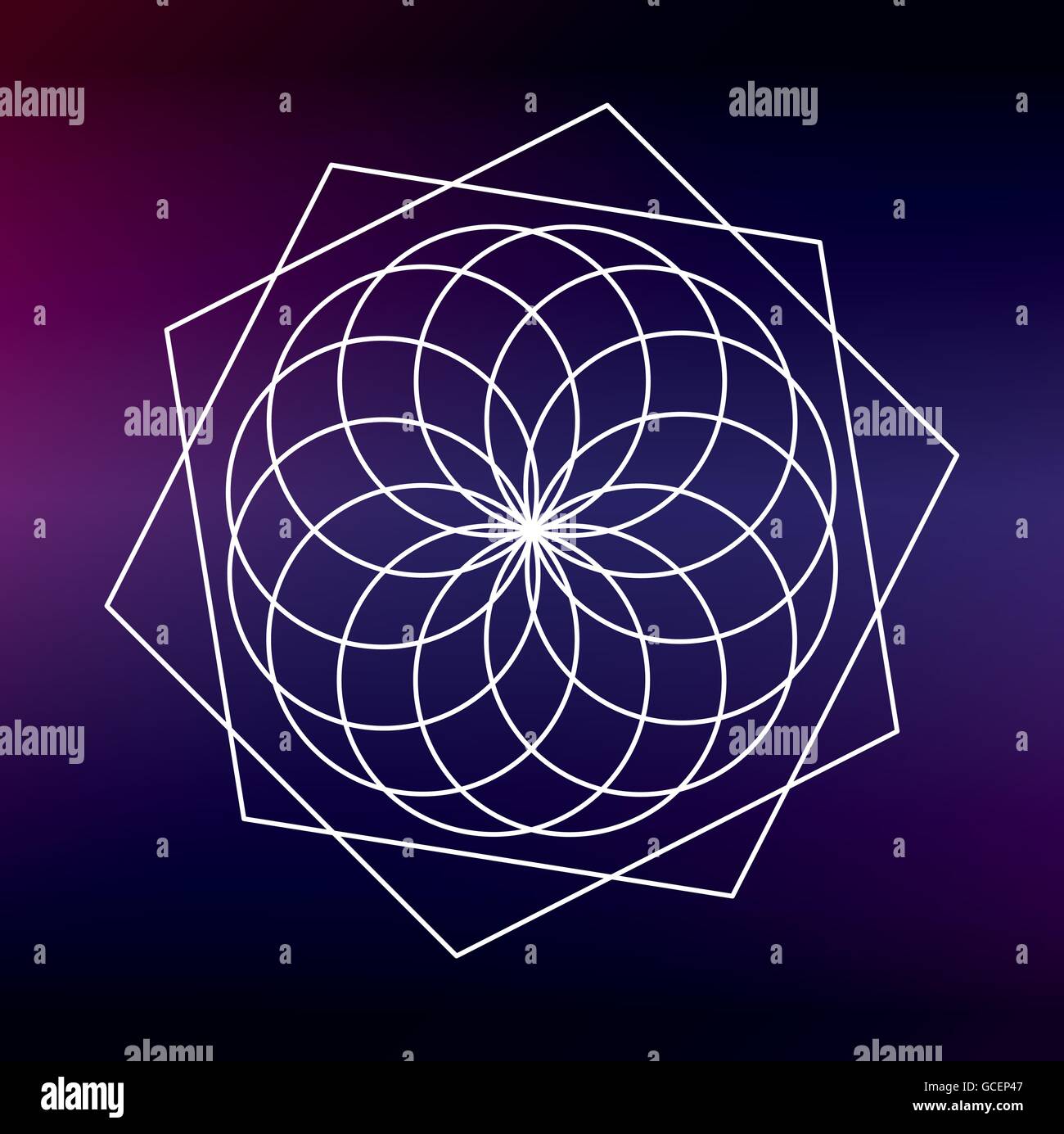Sacred geometry icon. White Shape design. Vector graphic Stock Vector ...