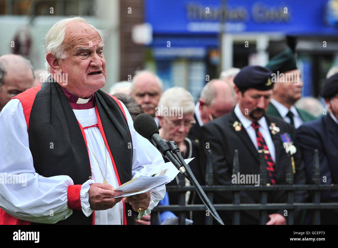 Former Church of Ireland Primate Lord Robin Eames performs a re ...