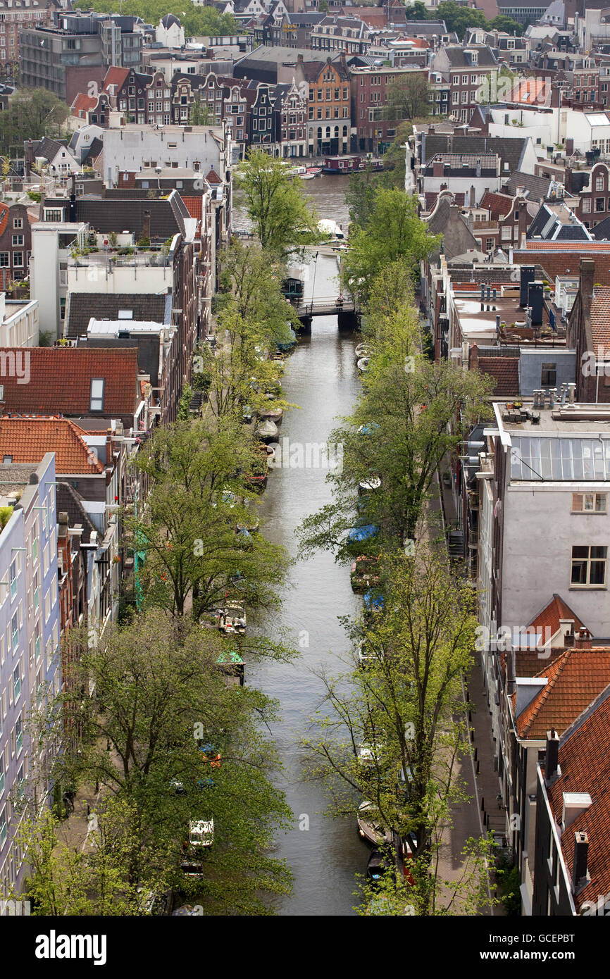 View from the Zuiderkerk on Groenburgwal, Amsterdam, Holland ...