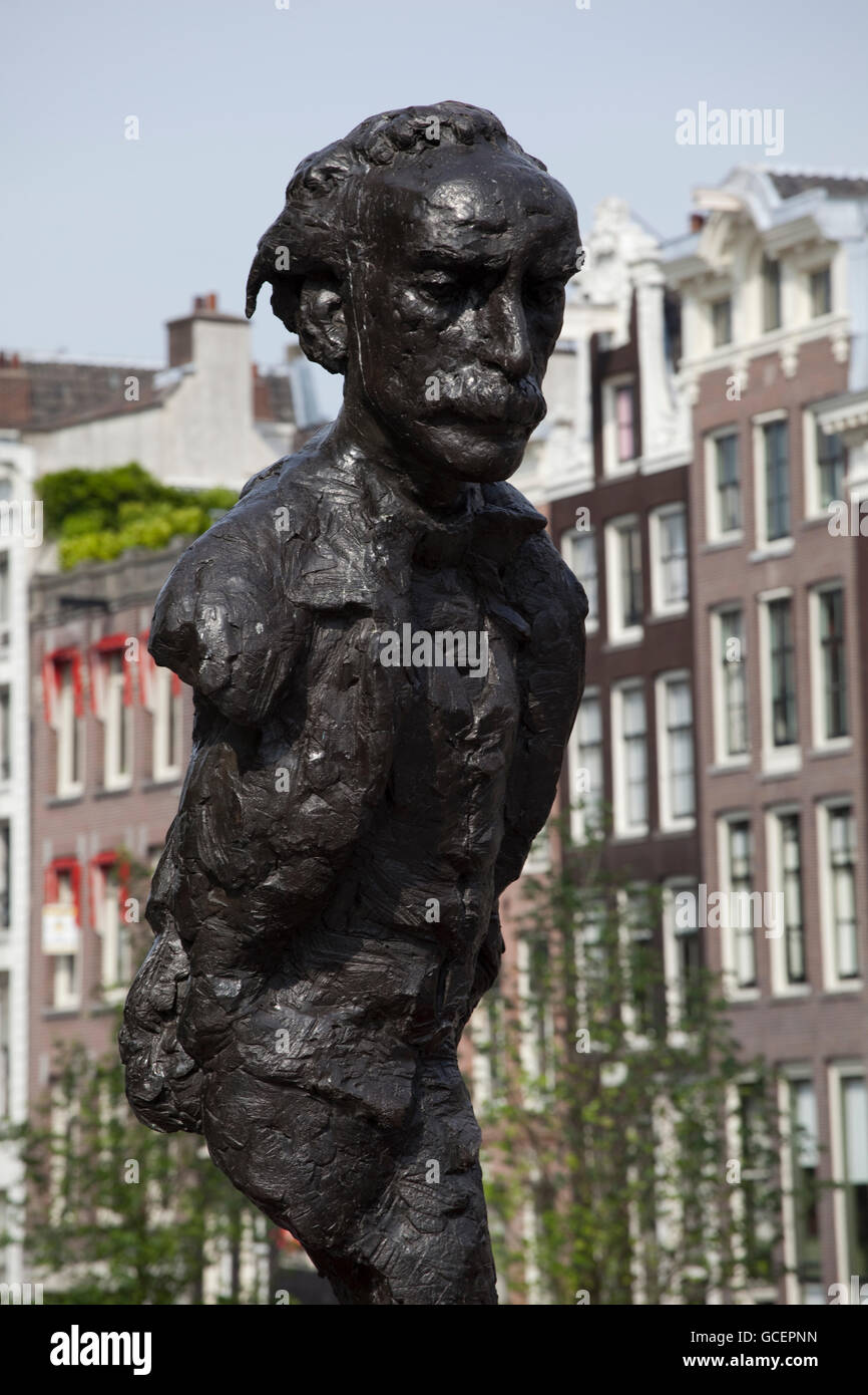 Statue of Multatuli, Amsterdam, Holland region, Netherlands, Europe ...