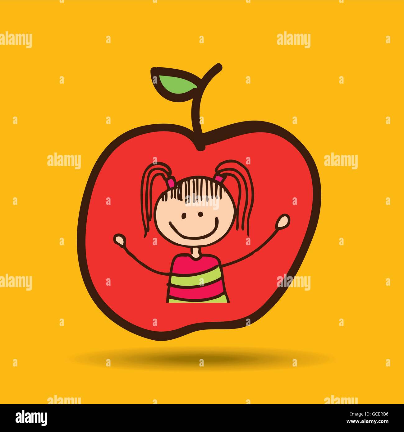 fruit nature healthy cartoon food Stock Vector Image & Art - Alamy