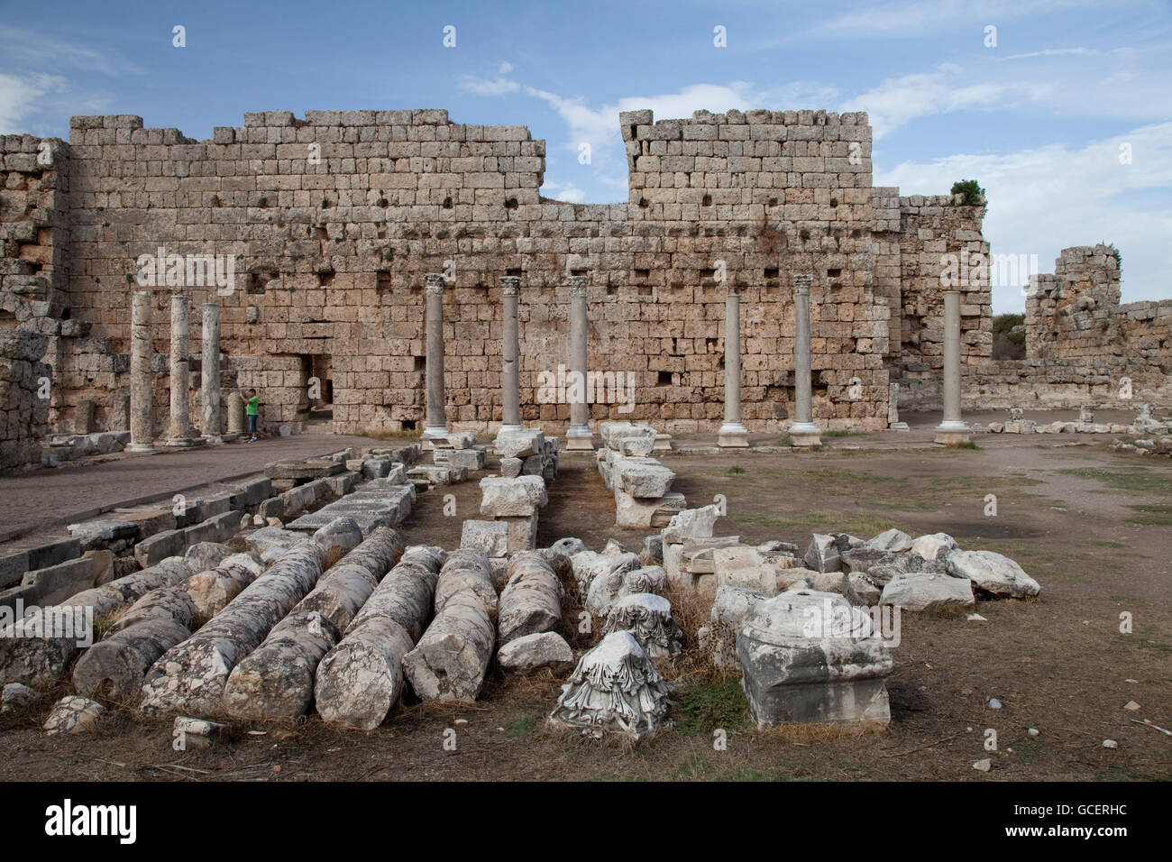 Former bath, ancient archaeological site of Perge, Antalya, Turkish ...