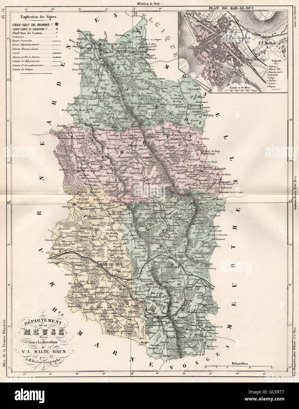 Bar le duc, france map hi-res stock photography and images - Alamy