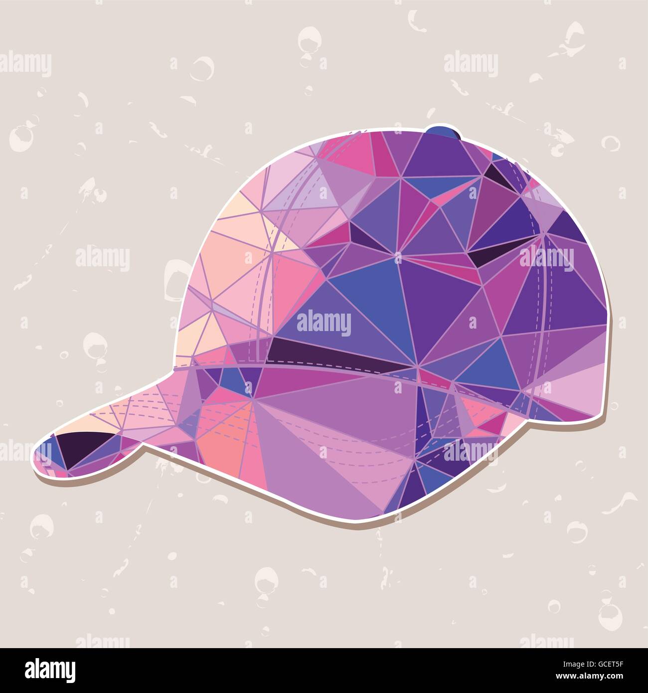 Retro baseball cap made of triangles Stock Vector Image & Art - Alamy