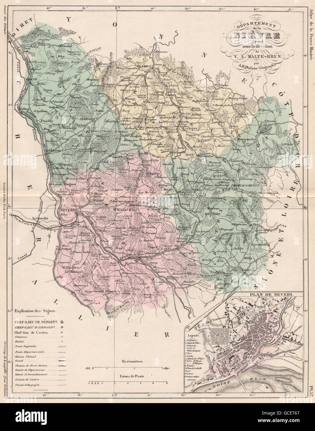 Map nevers france hi-res stock photography and images - Alamy