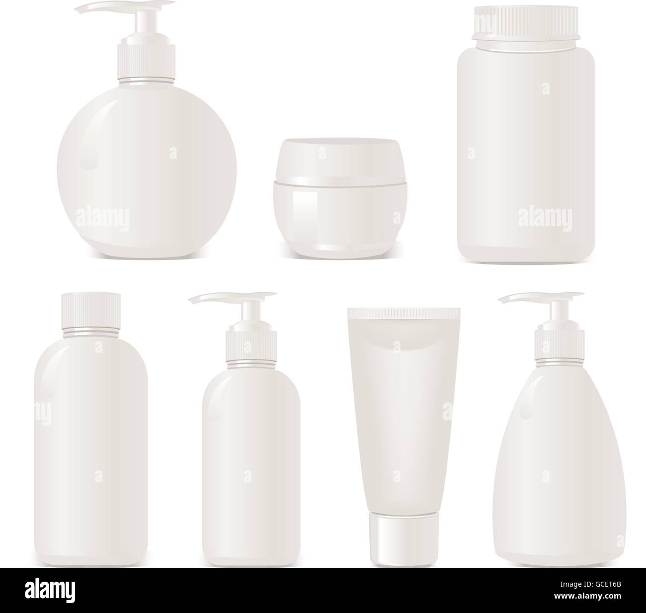 Cosmetic containers Stock Vector Images - Alamy