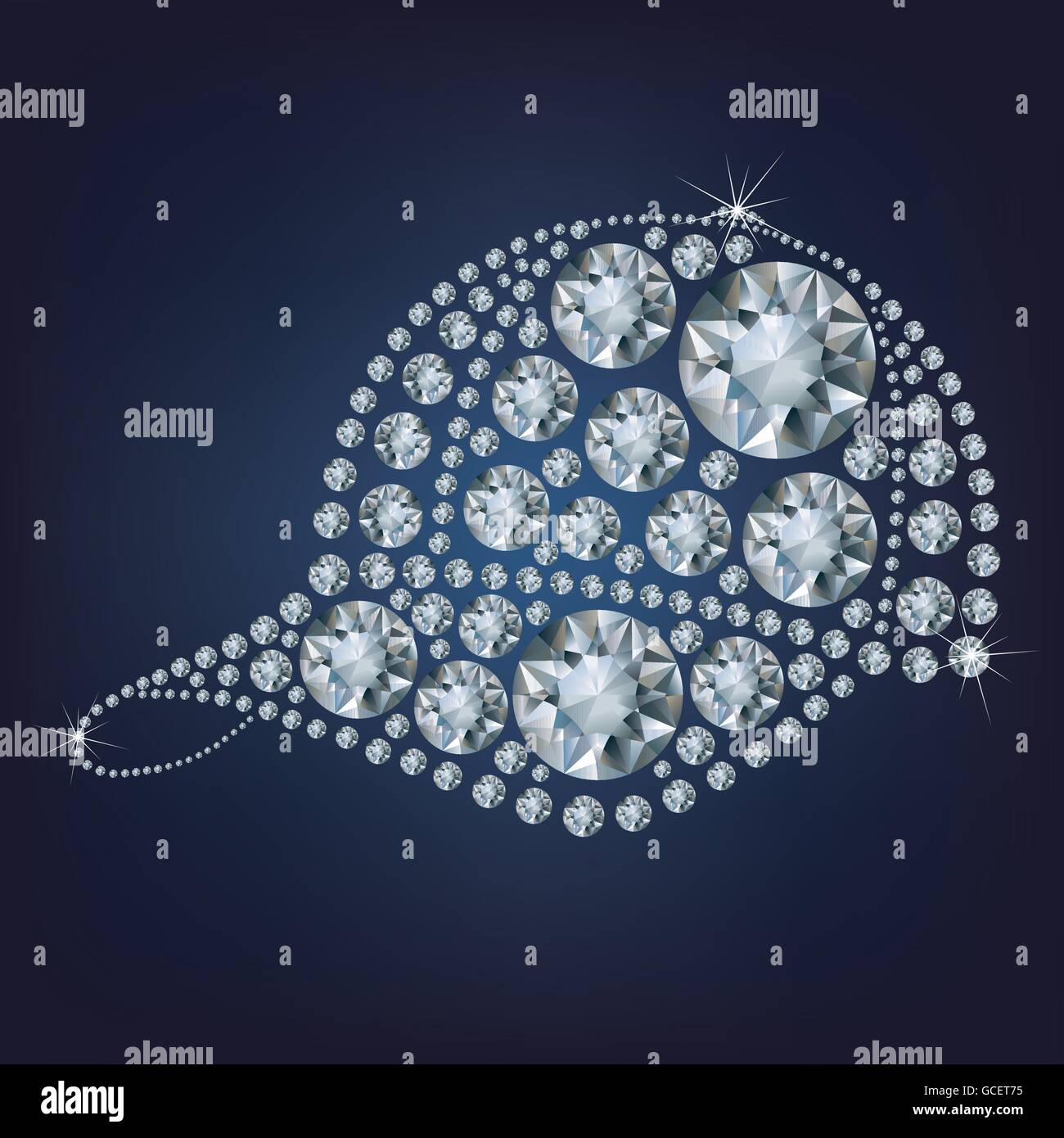 Vector baseball cap made up a lot of diamonds on the black background ...