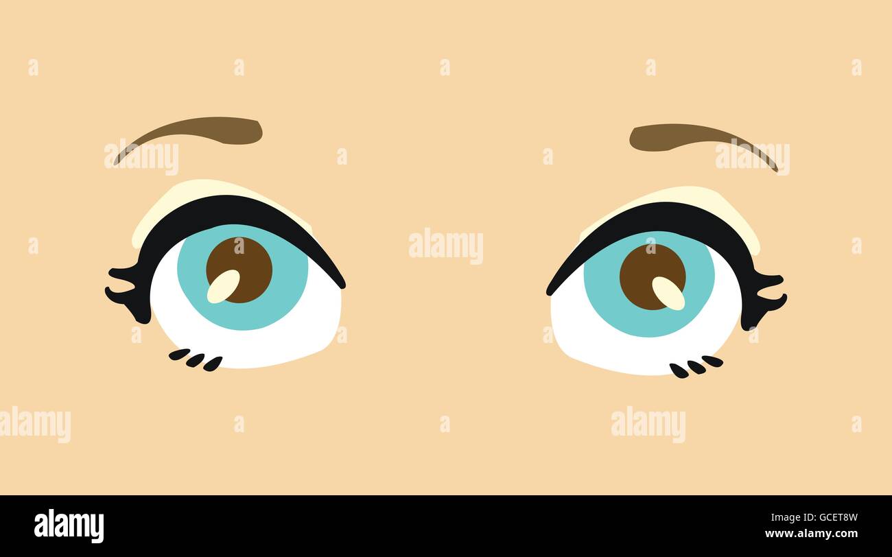 Blue eyes cartoon art hi-res stock photography and images - Alamy