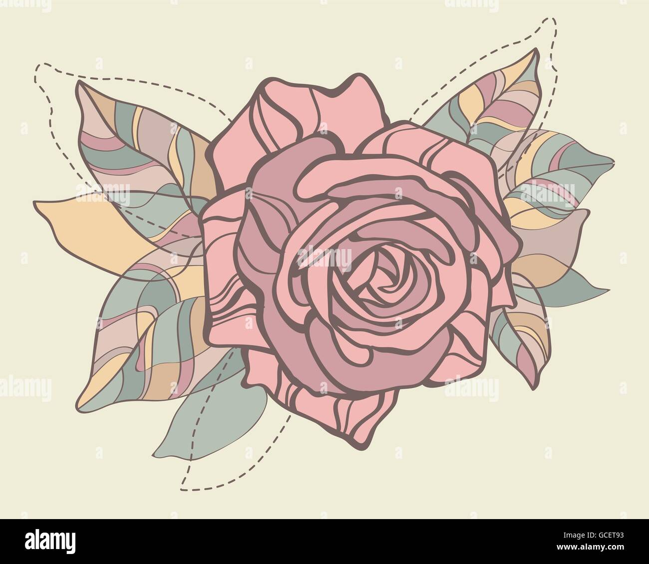 Stylized rose hi-res stock photography and images - Alamy