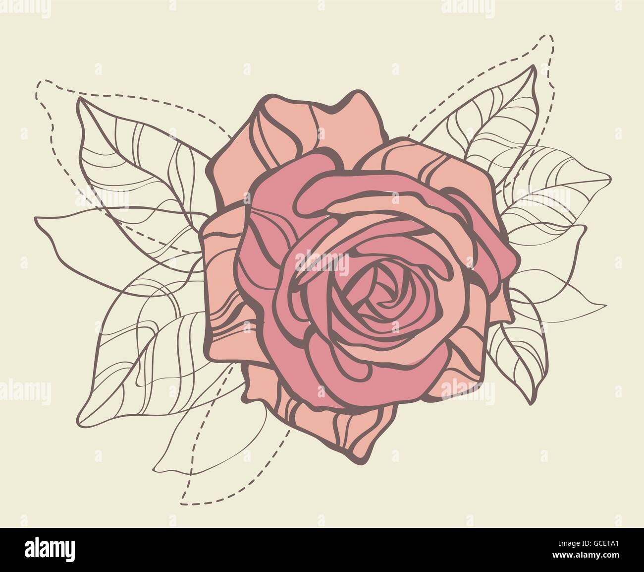Stylized rose hi-res stock photography and images - Alamy