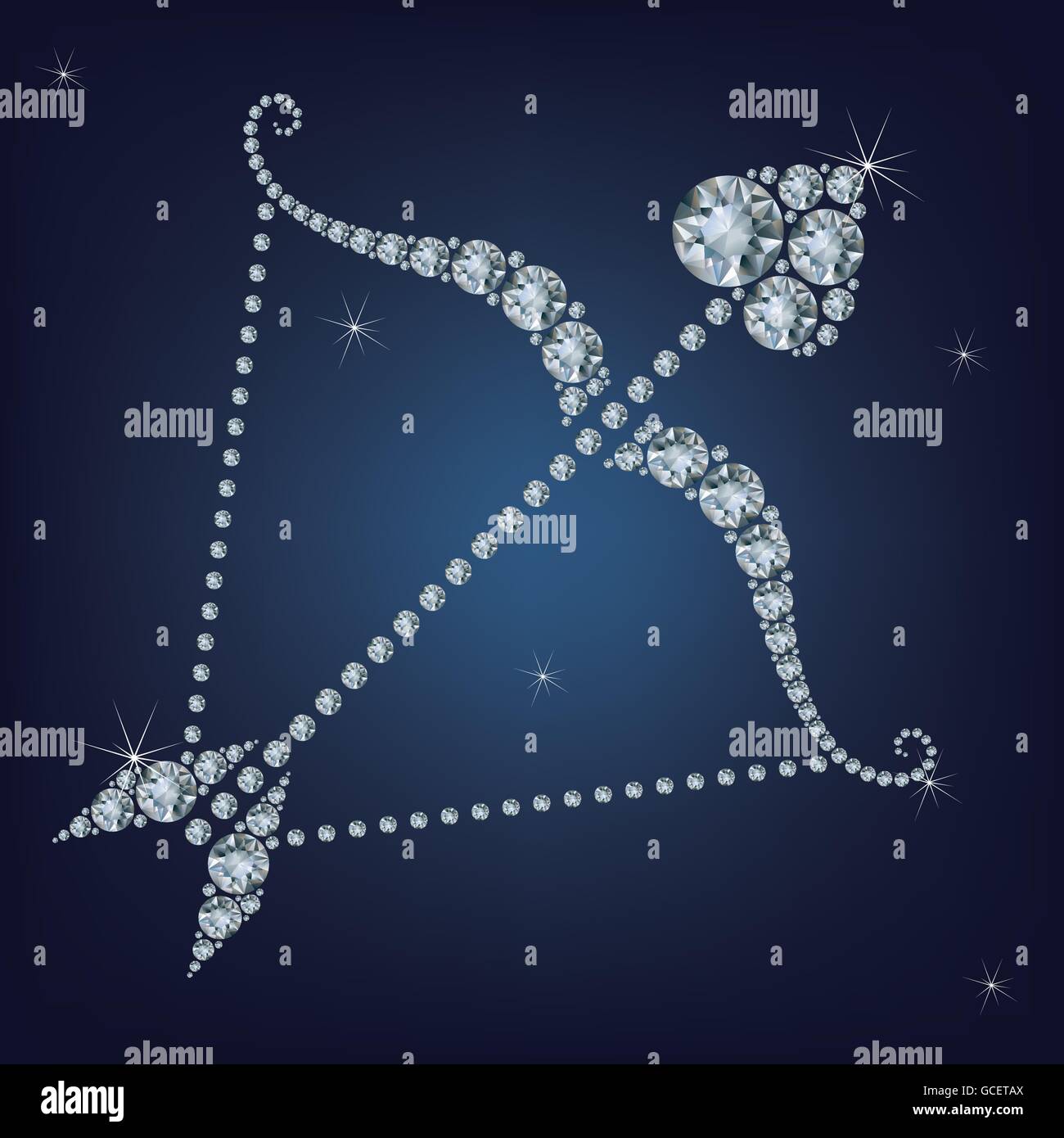 Cupids arrow heart made Stock Vector Images - Alamy