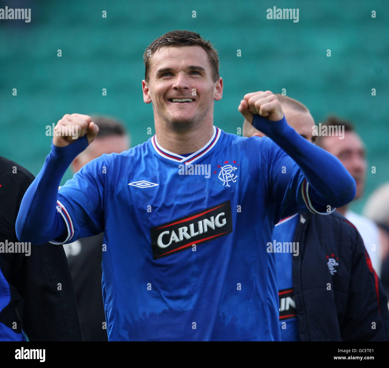 Rangers' Lee McCulloch celebrates after winning the Clydesdale Bank ...