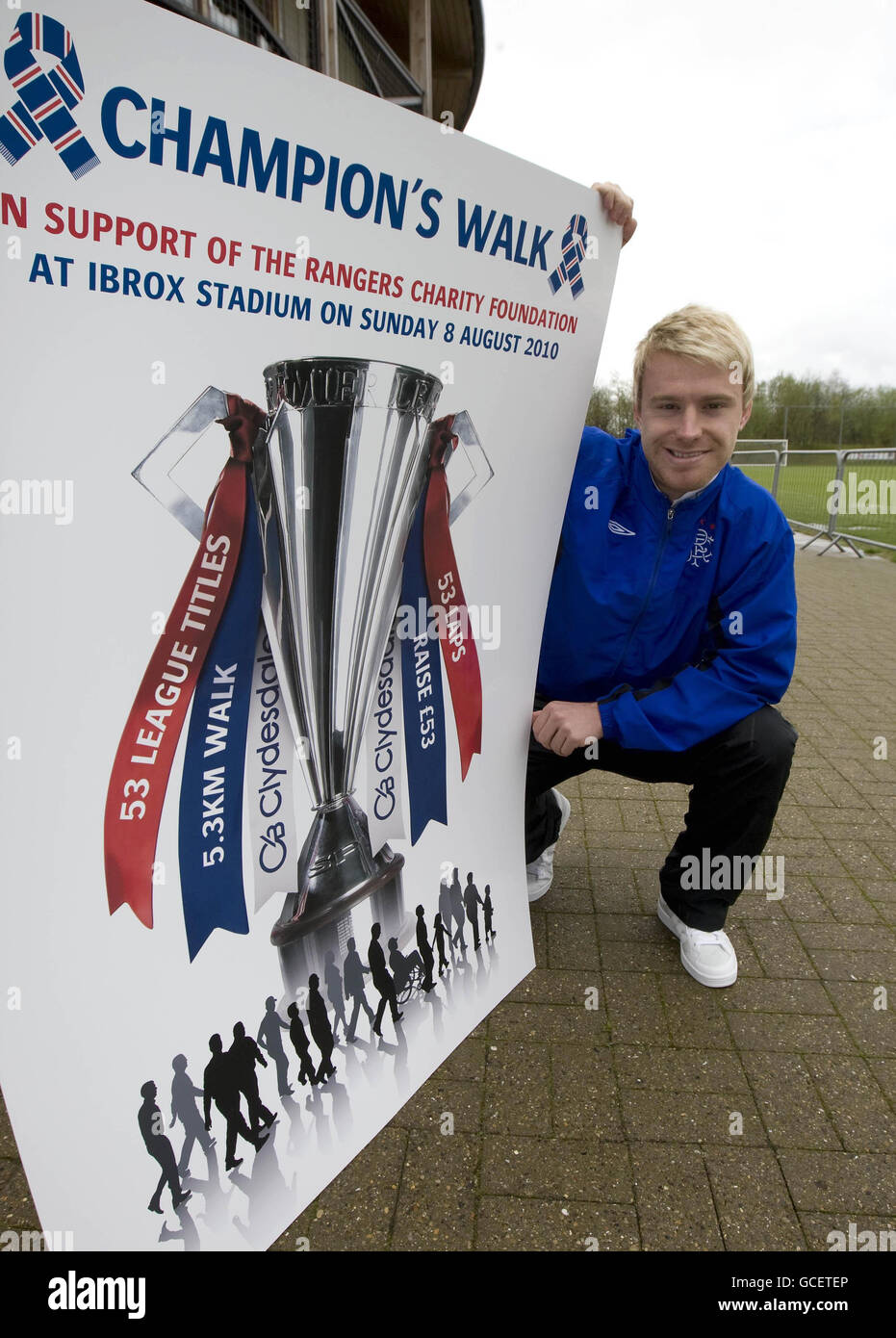 Soccer - Rangers Charity Photocall - Champions Walk - Murray Park Stock ...