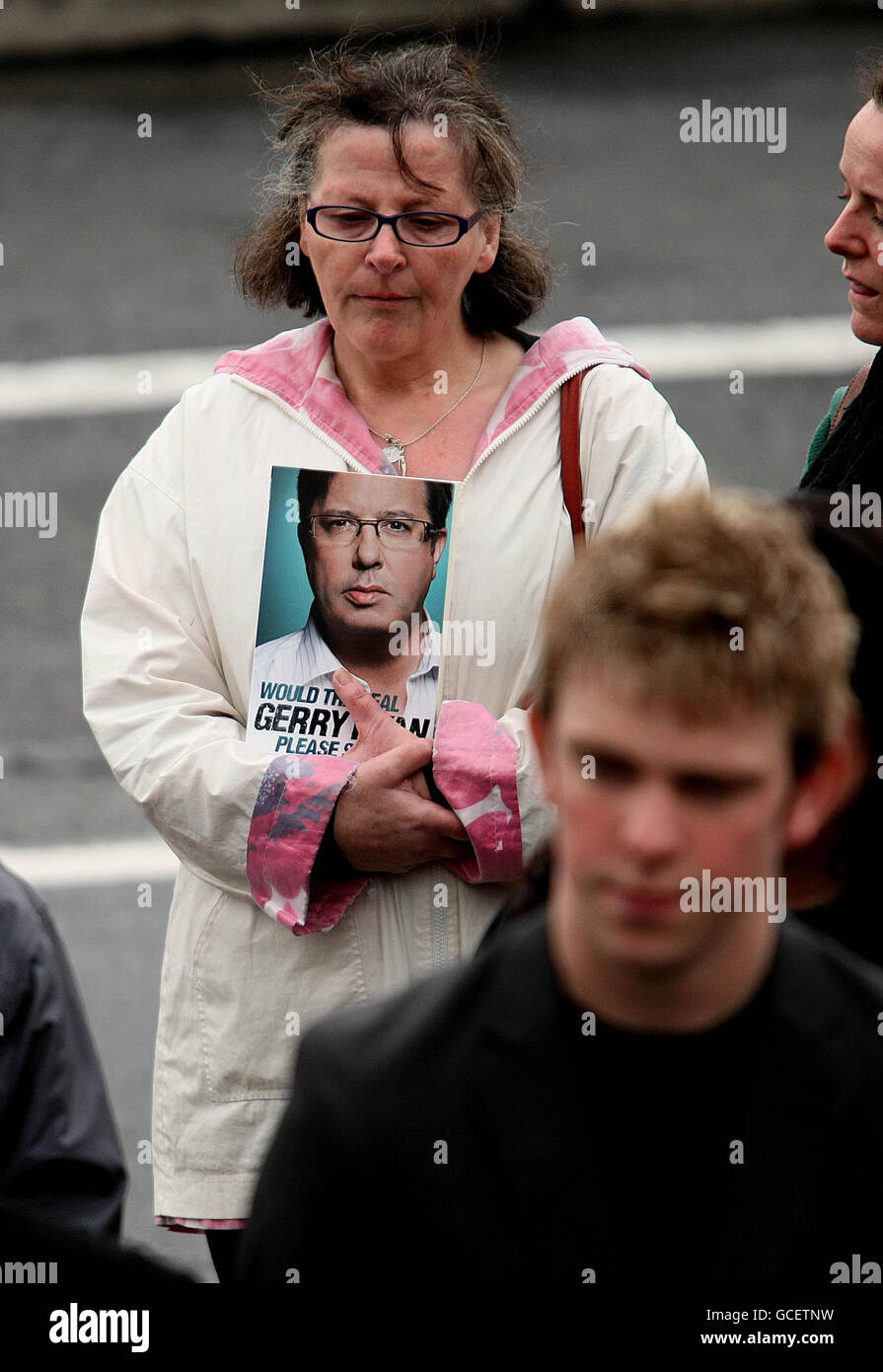 Mourners at the funeral service of Gerry Ryan at St John the Baptist ...