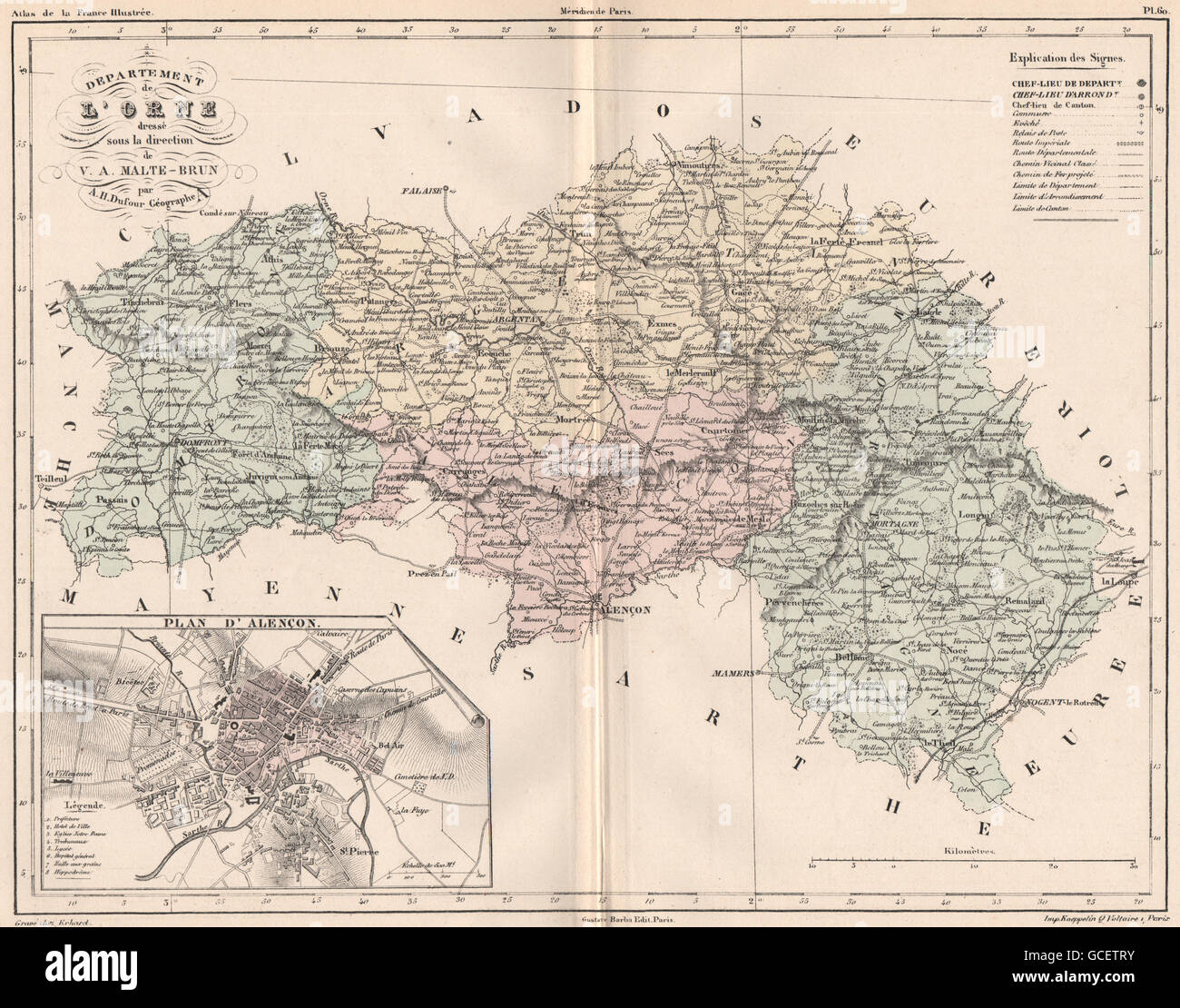 Map of alencon hi-res stock photography and images - Alamy