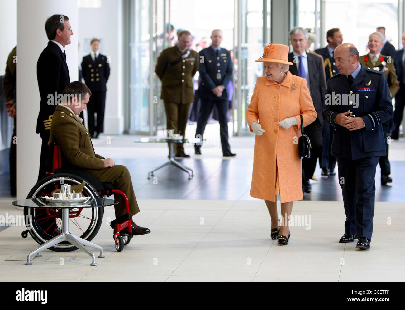 Britain's Queen Elizabeth II meets George Cross holder George Cross ...