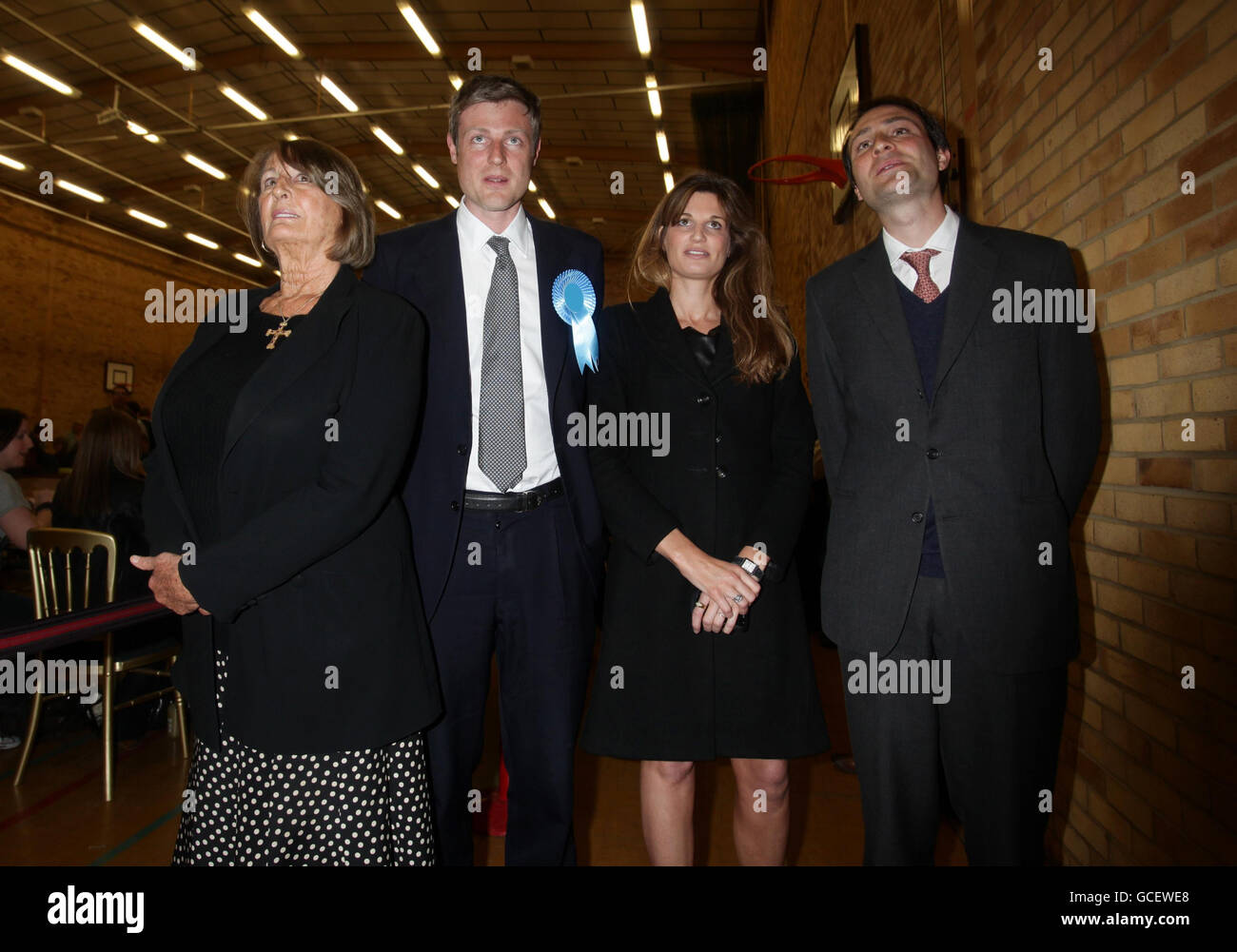 Conservative candidate Zac Goldsmith (second right), with his mother ...