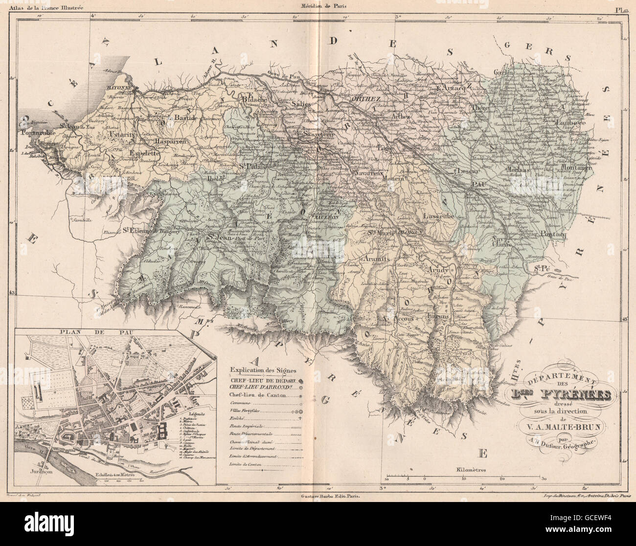 Map pau france hi-res stock photography and images - Alamy