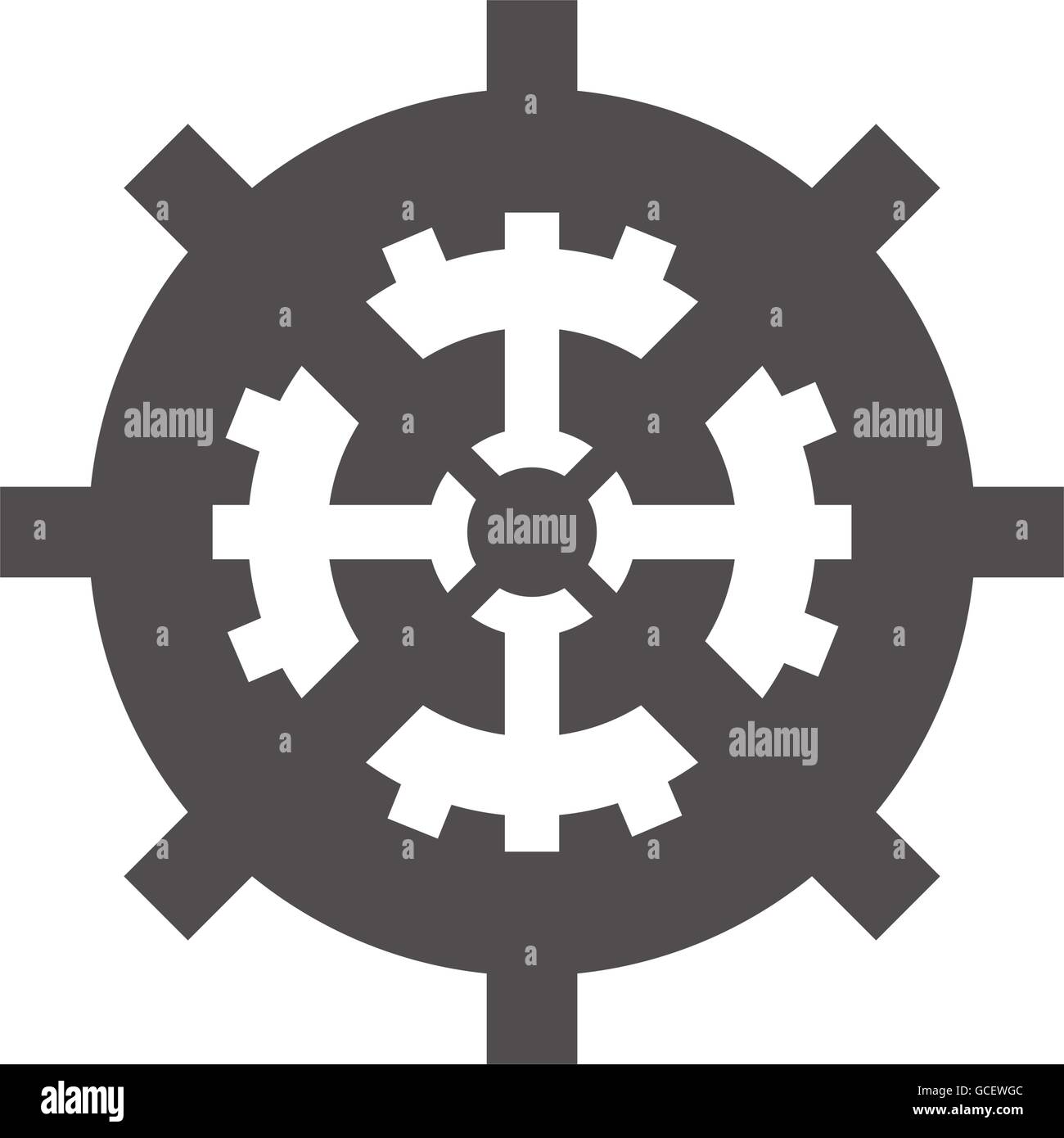 industrial wheel cog gear symbol Stock Vector Image & Art - Alamy