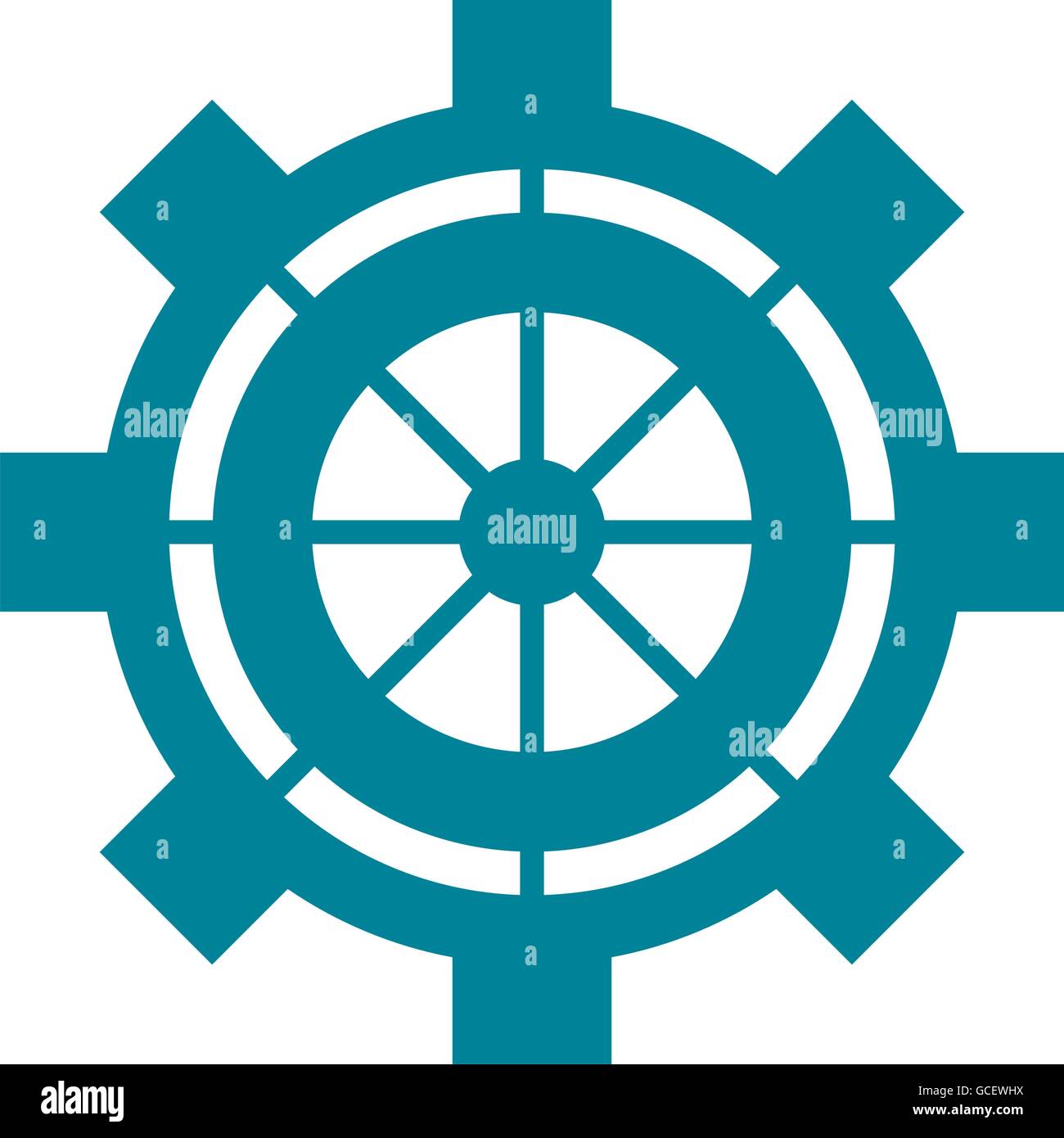 industrial wheel cog gear symbol Stock Vector Image & Art - Alamy