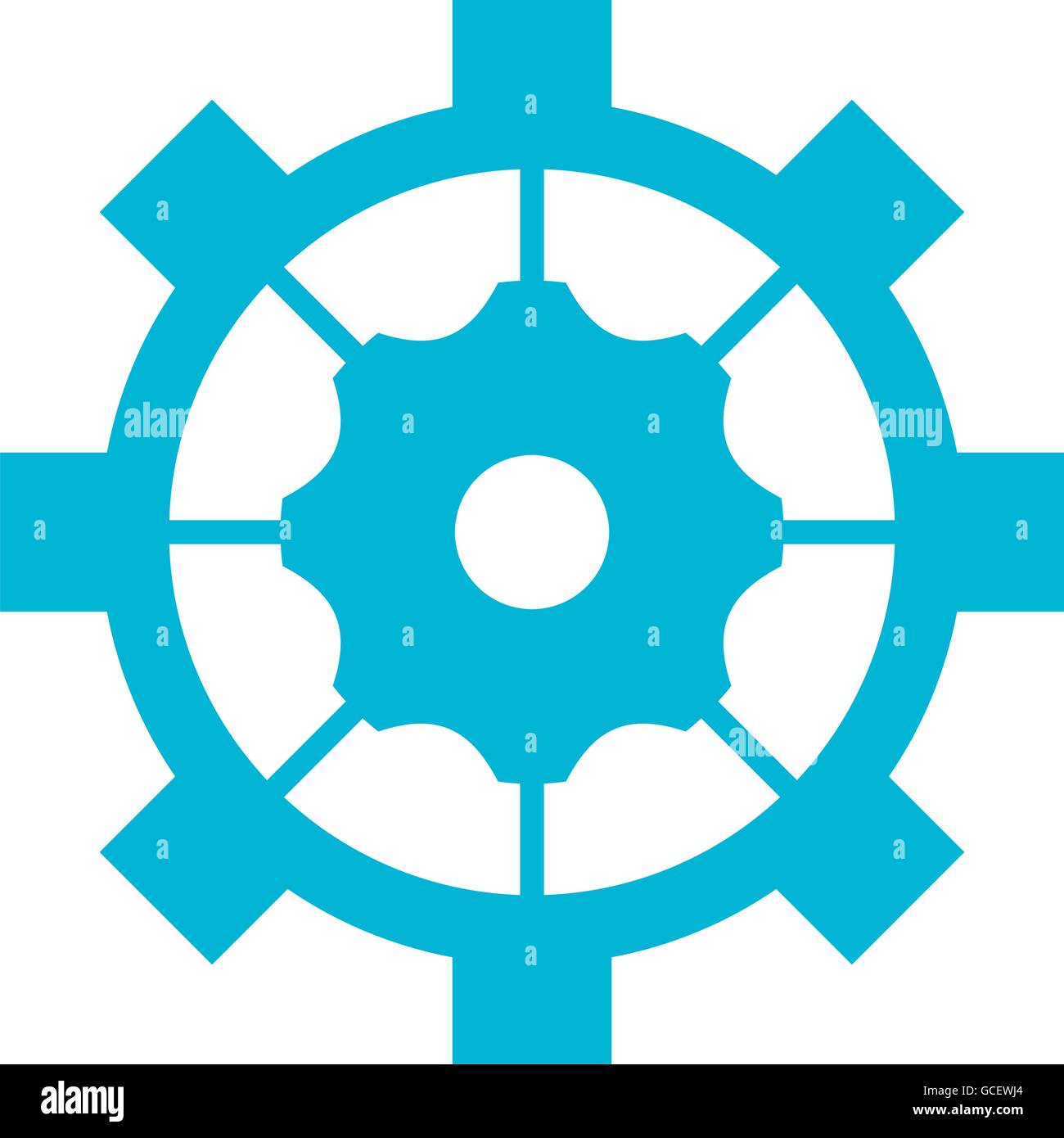 industrial wheel cog gear symbol Stock Vector Image & Art - Alamy