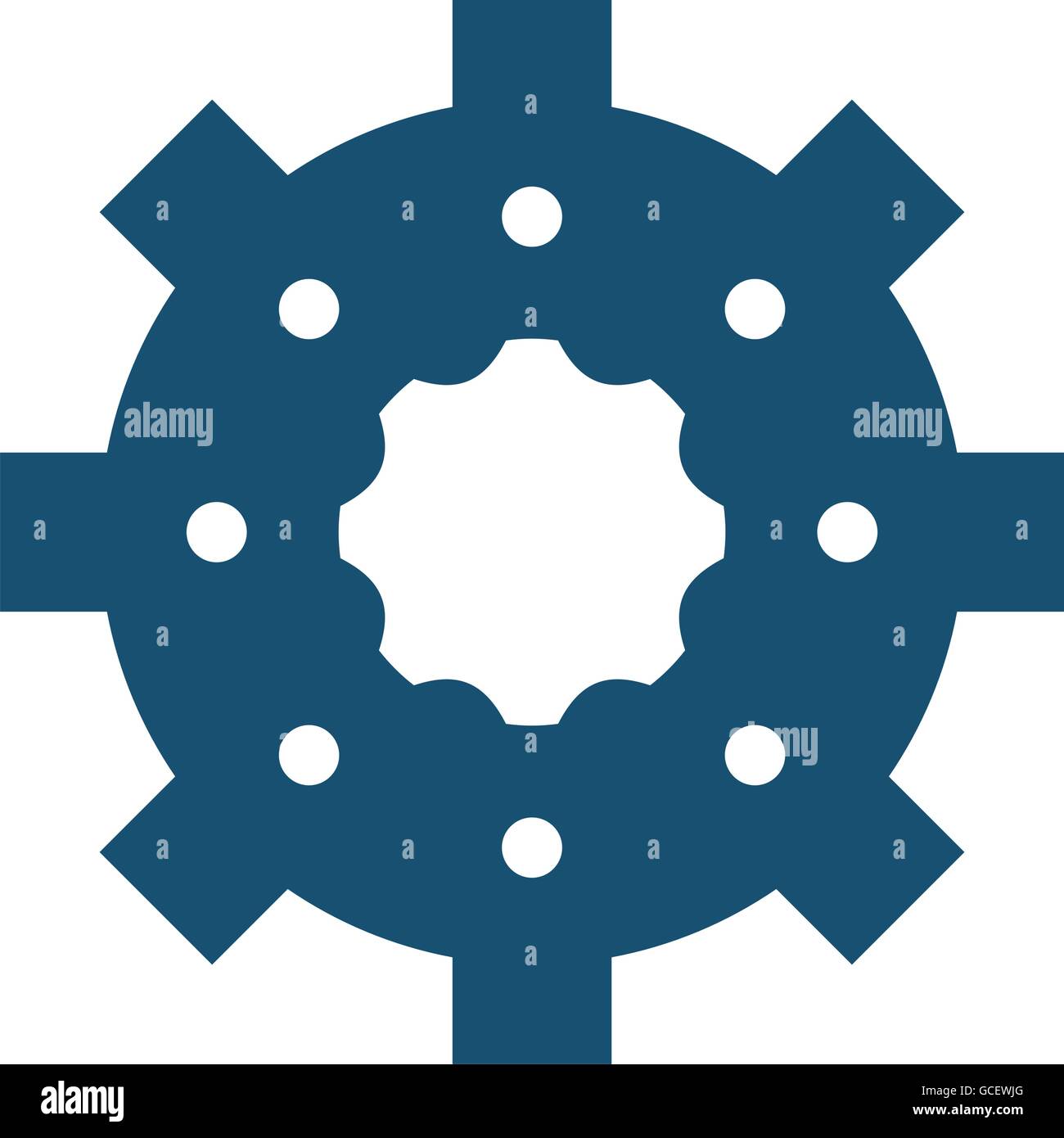 industrial wheel cog gear symbol Stock Vector Image & Art - Alamy