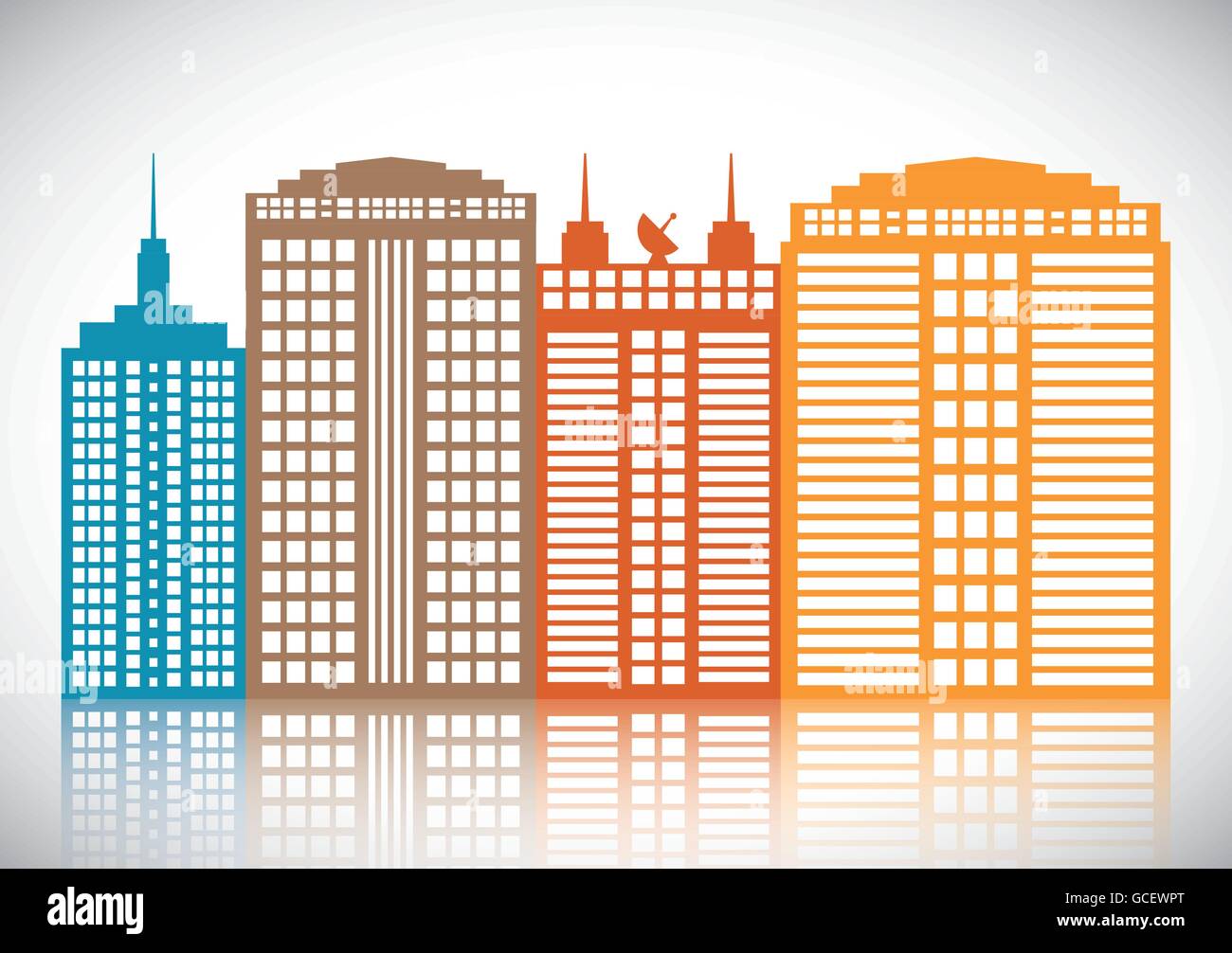 Building and tower icon. City design. Vector graphic Stock Vector Image ...