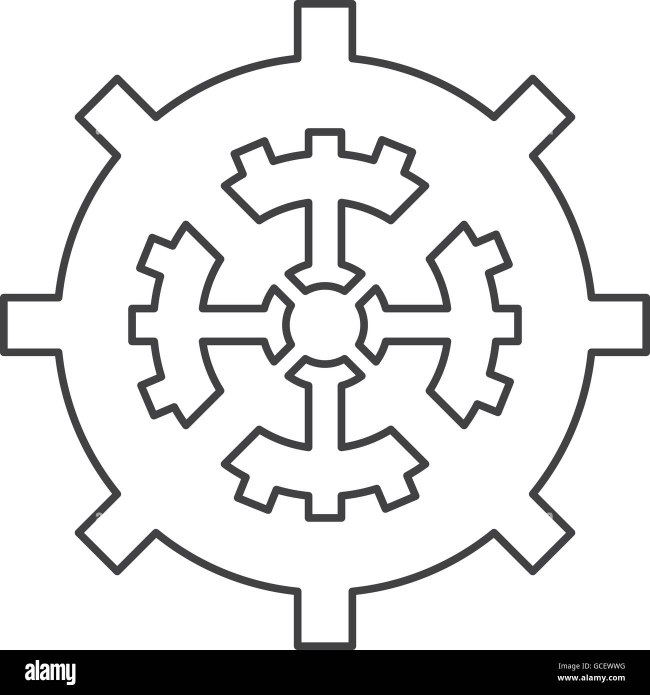 industrial wheel cog gear symbol Stock Vector Image & Art - Alamy