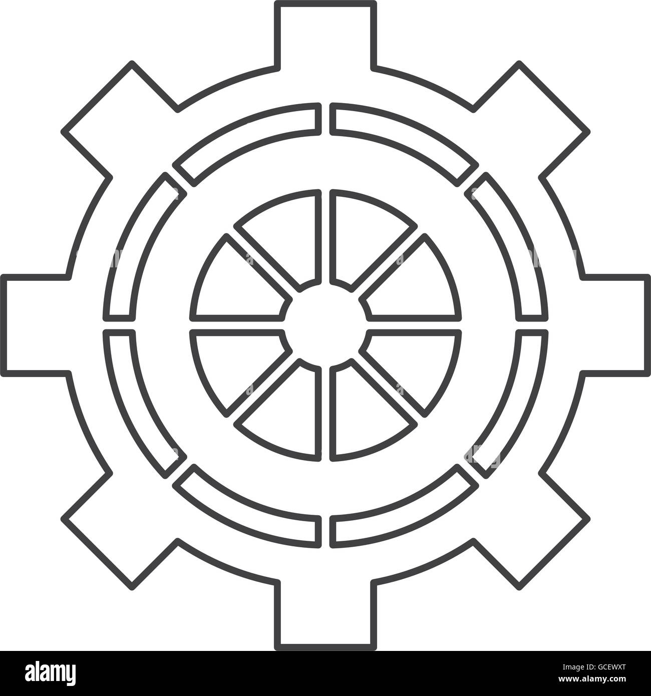 industrial wheel cog gear symbol Stock Vector Image & Art - Alamy