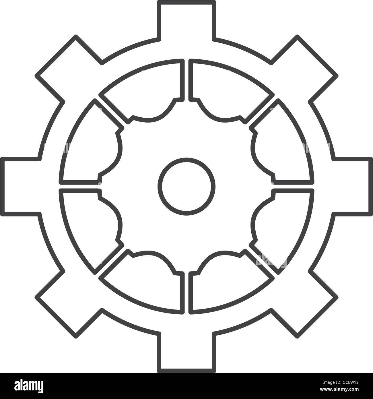 industrial wheel cog gear symbol Stock Vector Image & Art - Alamy