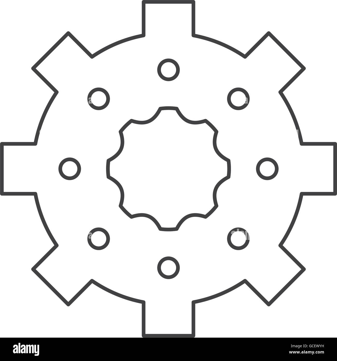 industrial wheel cog gear symbol Stock Vector Image & Art - Alamy