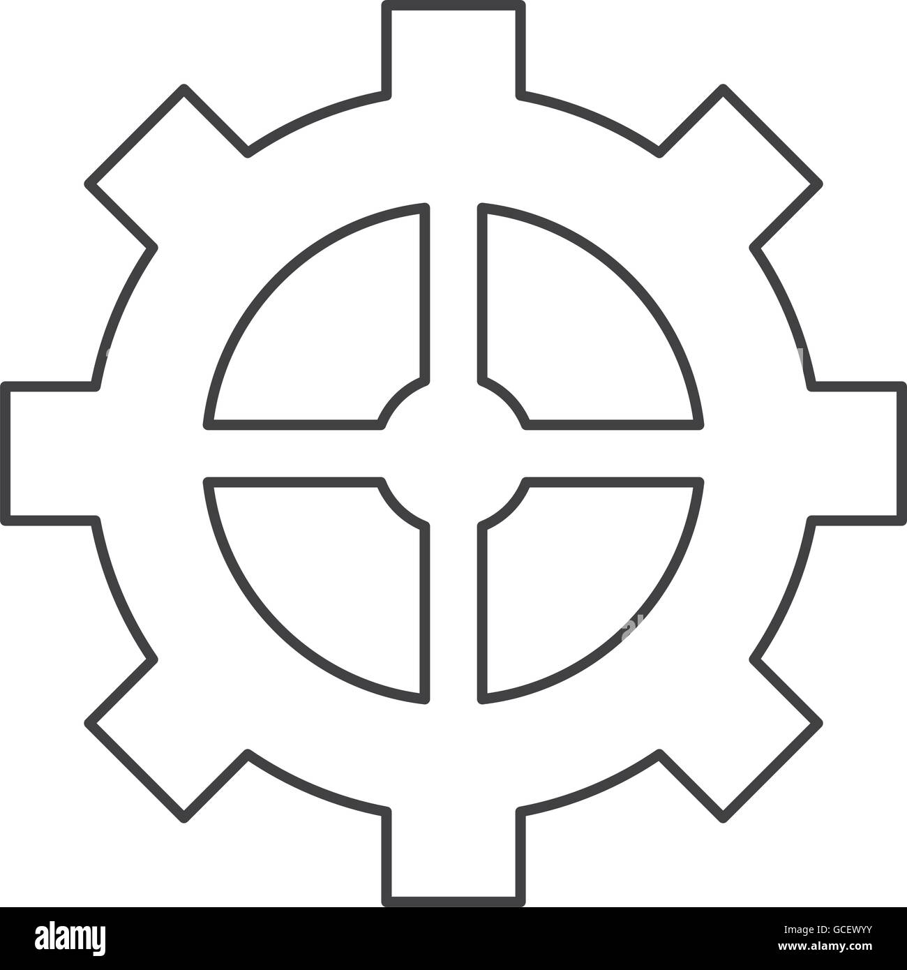 industrial wheel cog gear symbol Stock Vector Image & Art - Alamy