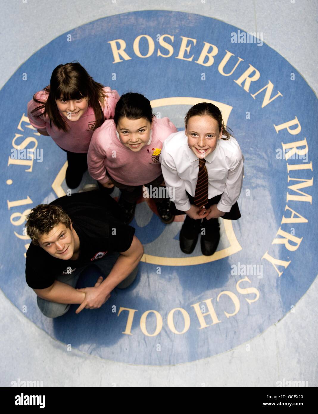 Sru funded flag at roseburn primary school hi-res stock photography and ...
