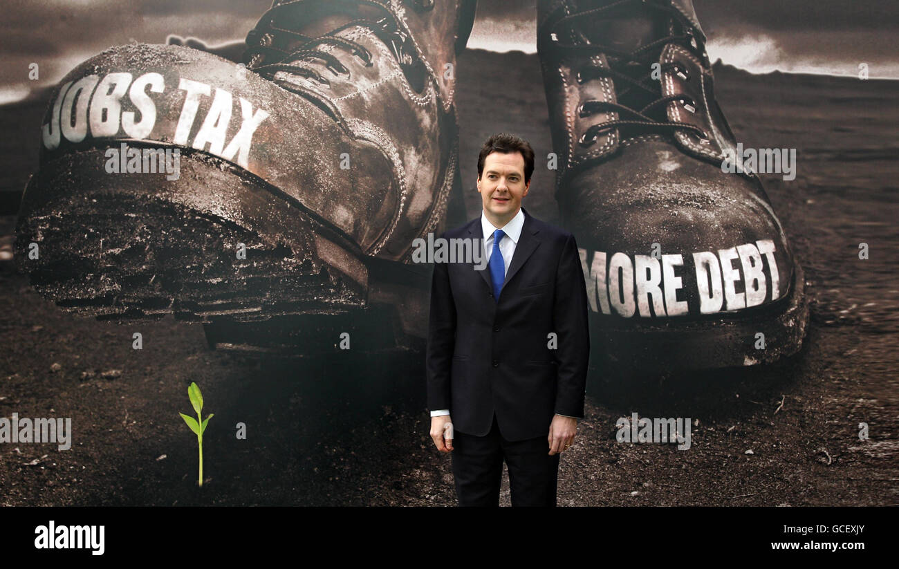 Shadow Chancellor George Osborne unveils the new Conservative Party ...