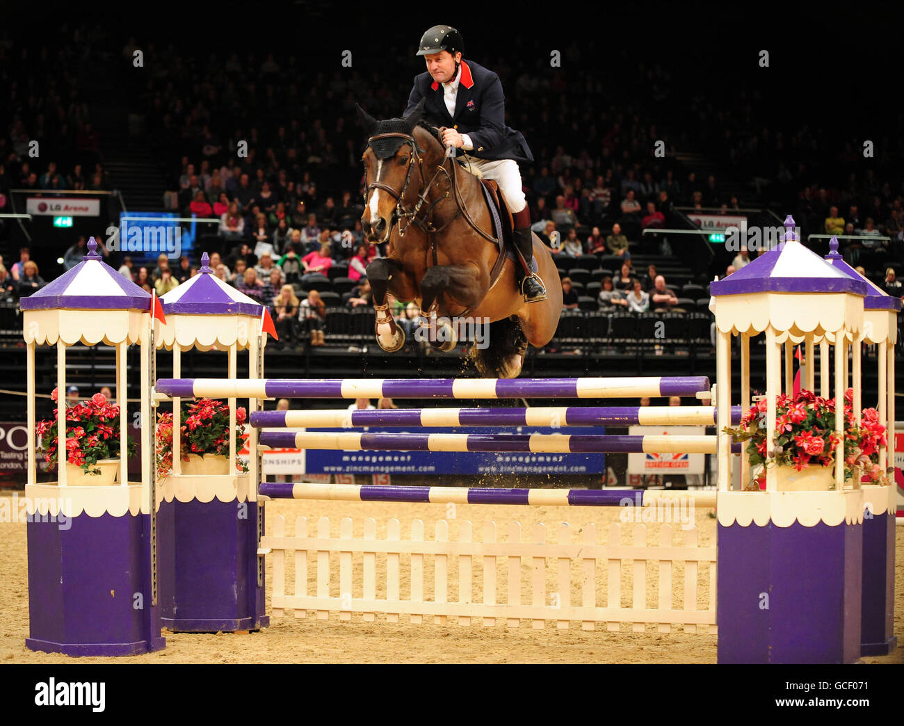 Talan ridden by Great Britain's Robert Smith competes in the second ...
