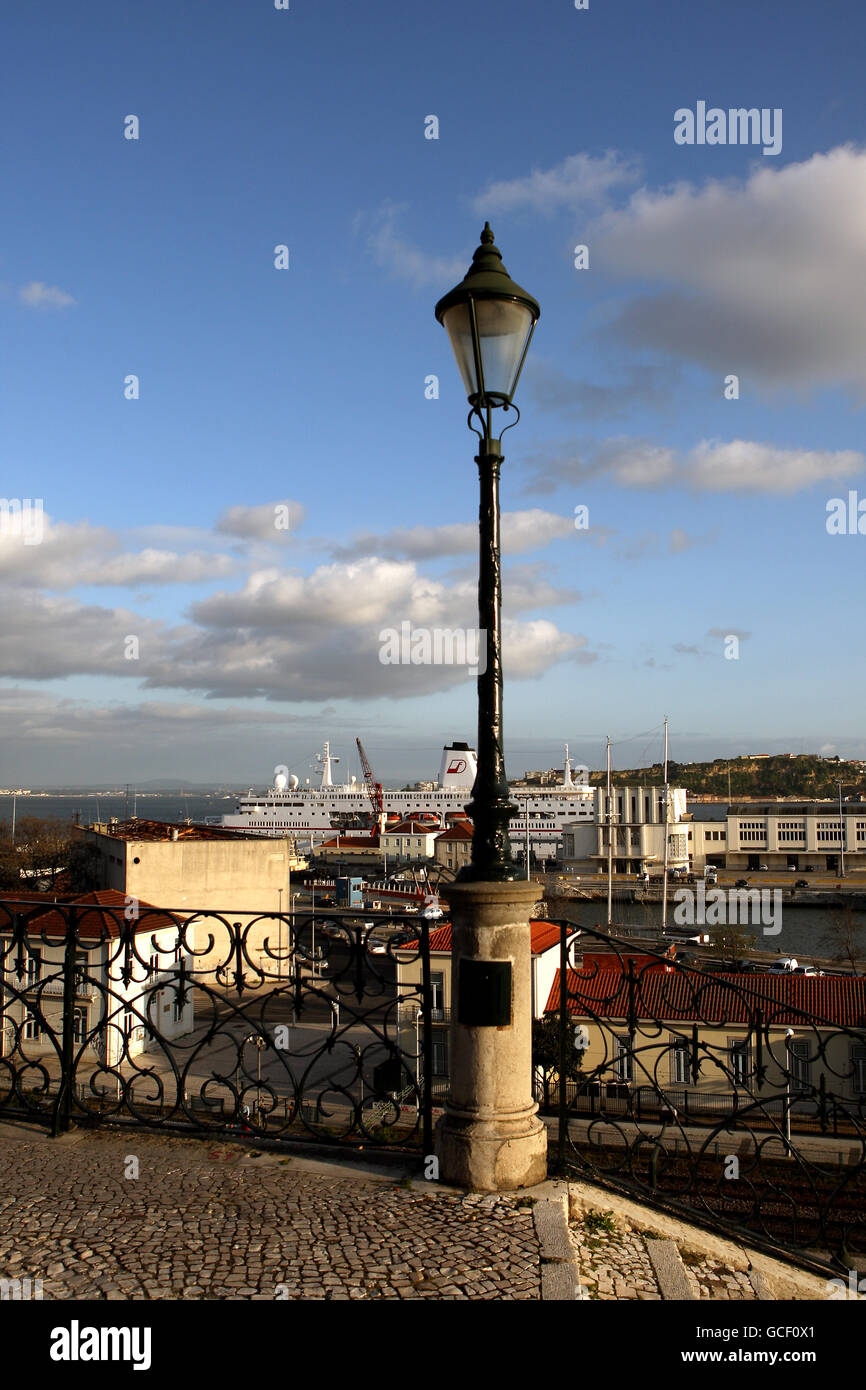 City Views - Lisbon. A general view over the Harbour at Lisbon Stock ...