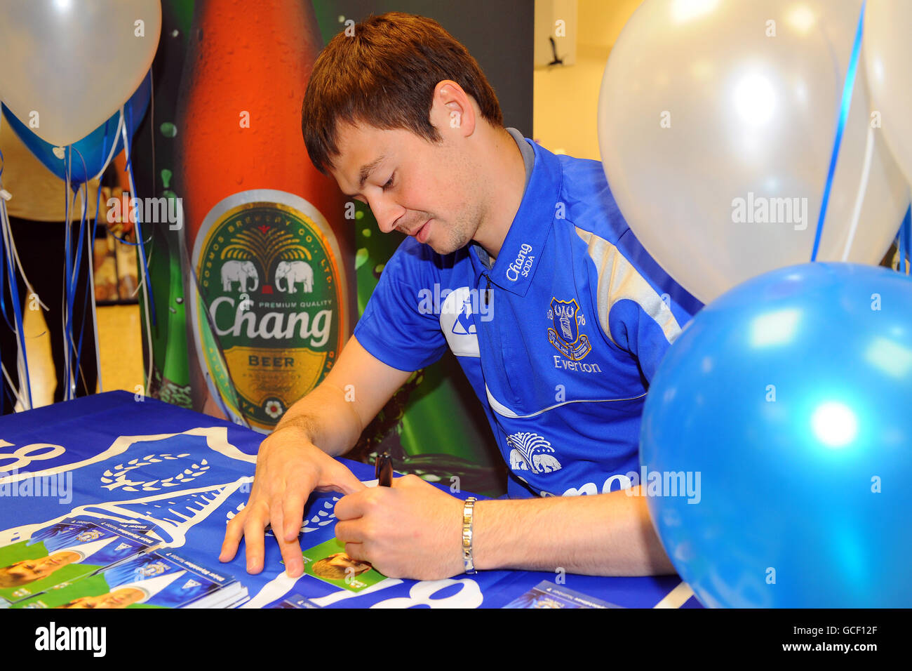 Soccer - Everton FC Signing Session - Tesco - Liverpool Stock Photo - Alamy