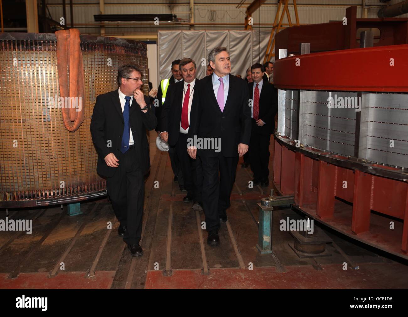 Prime Minister Gordon Brown and his wife Sarah visit the Converteam ...