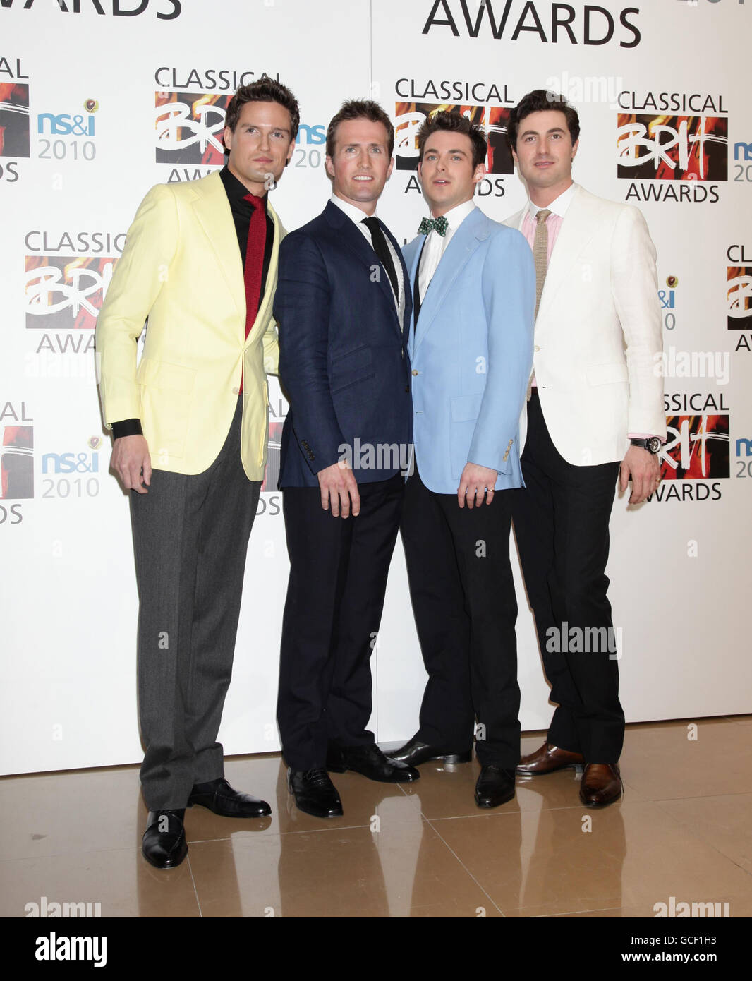 Members of singing group Blake as they arrive for the nominations party ...