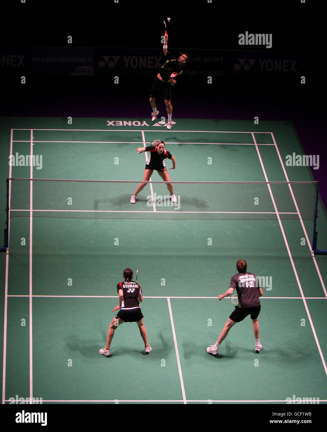 Great Britain's Nathan Robertson returns in his mixed double's match ...