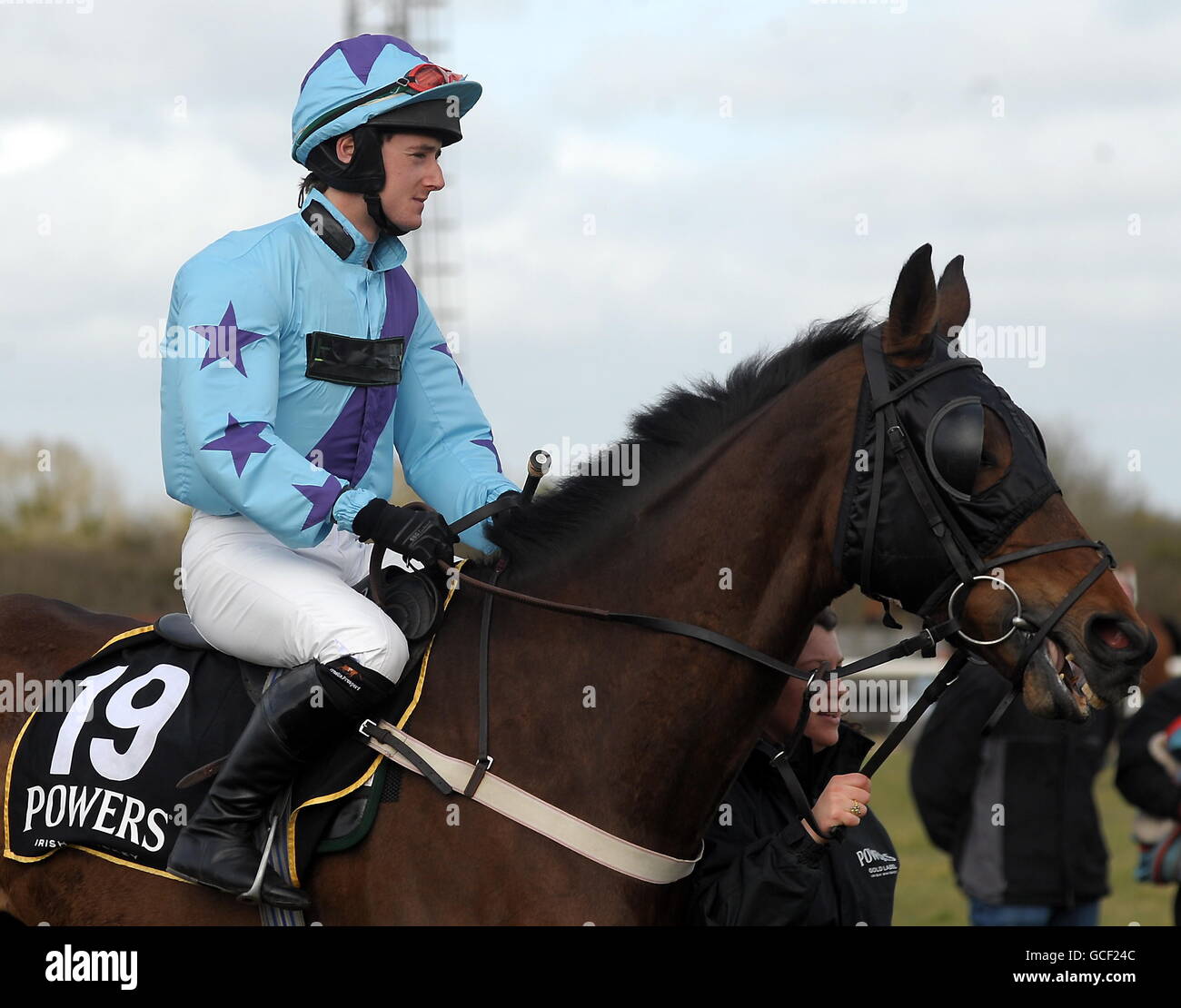 Jockey Nathan Sweeney on Double Dizzy prior to the Powers Whiskey Irish ...