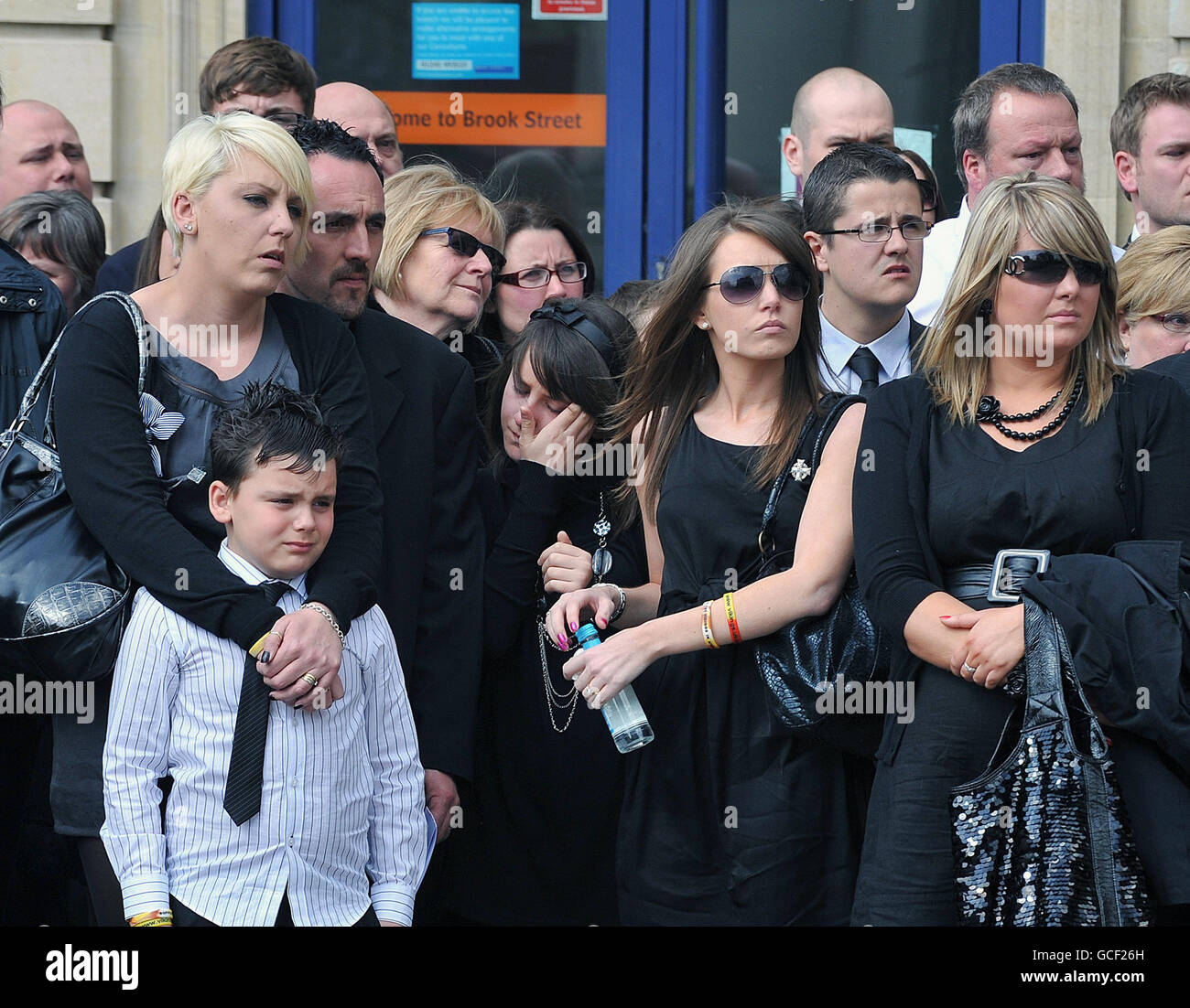 Charlene Byrne (second right), the girlfriend of Lance Corporal Scott ...