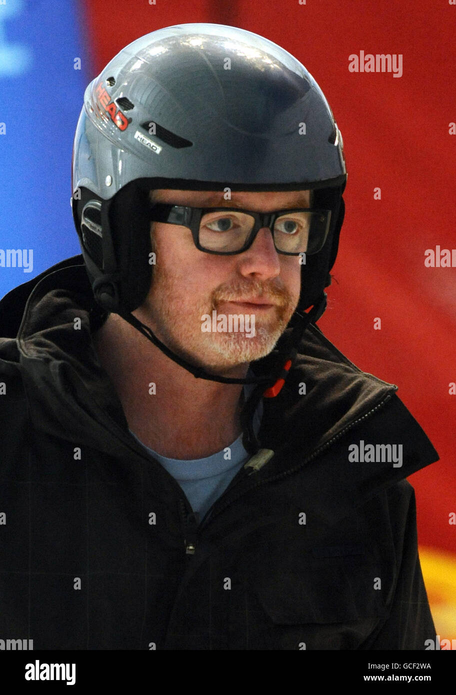 Chris Evans during one of his Friday Breakfast Show Sporting Challenges ...