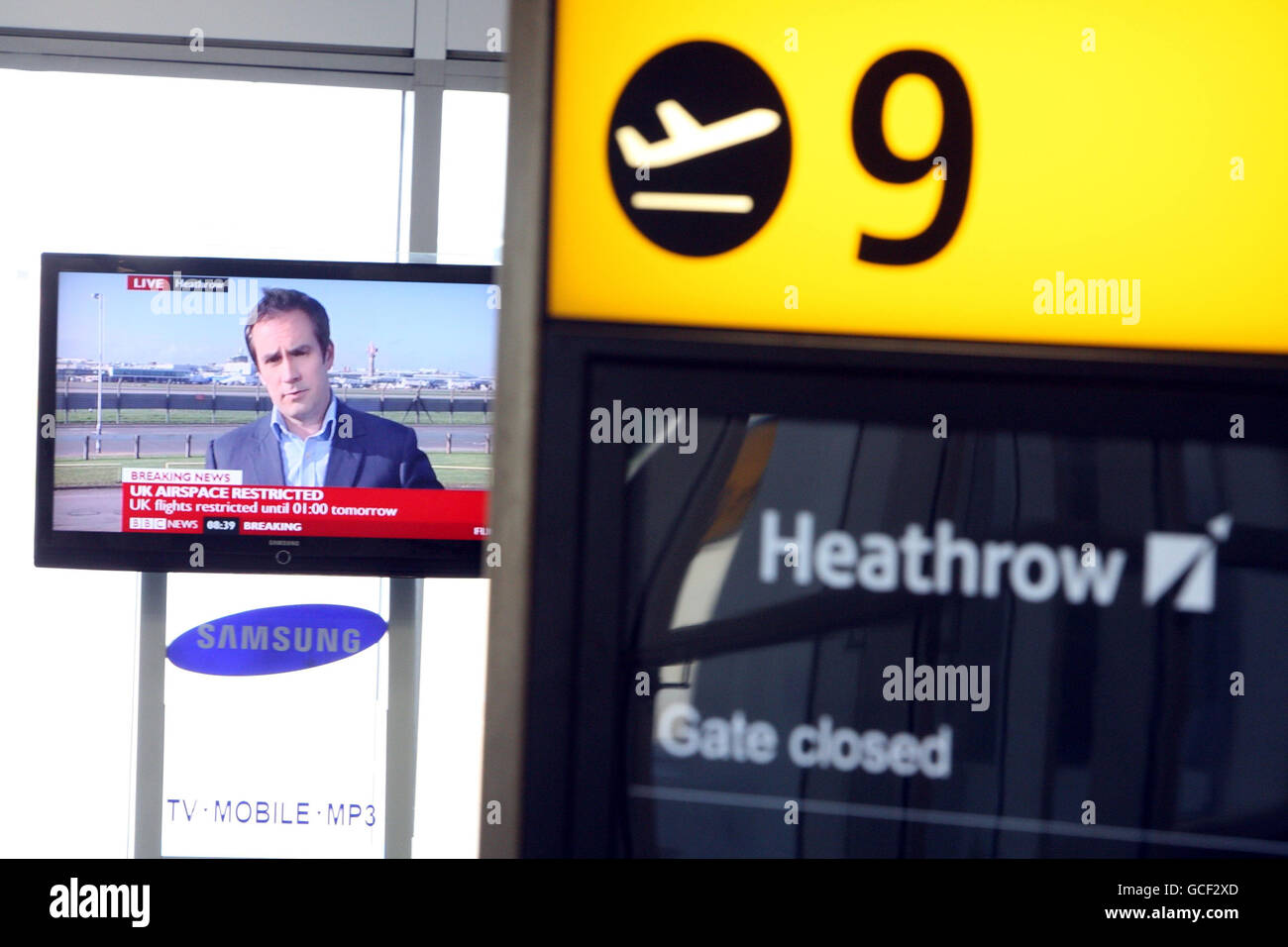 An empty Terminal 4 of Heathrow Airport in Middlesex which was closed ...